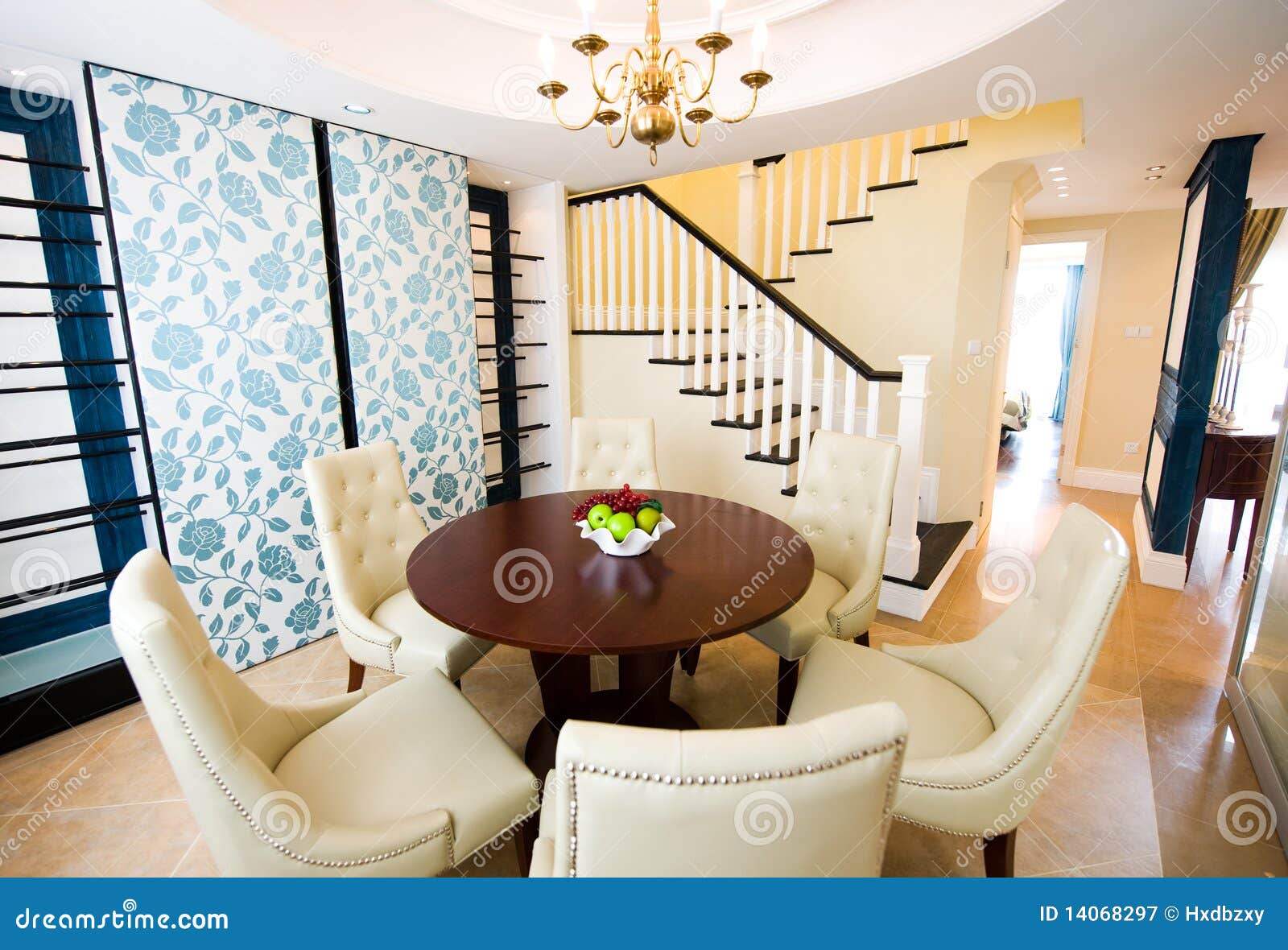 Dining room stock image. Image of fruits, comfortable - 14068297
