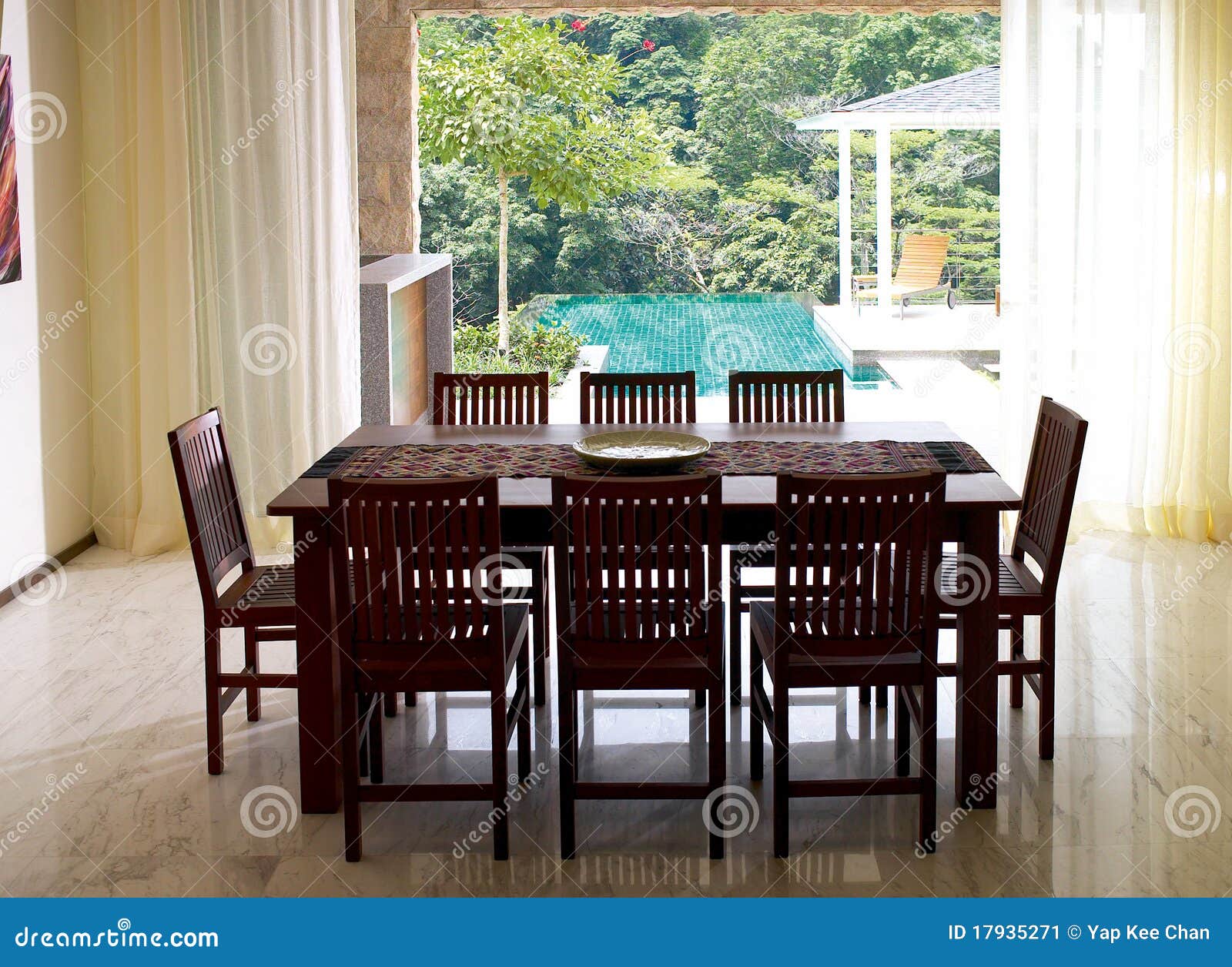 Dining room stock image. Image of decor, table, interior - 17935271