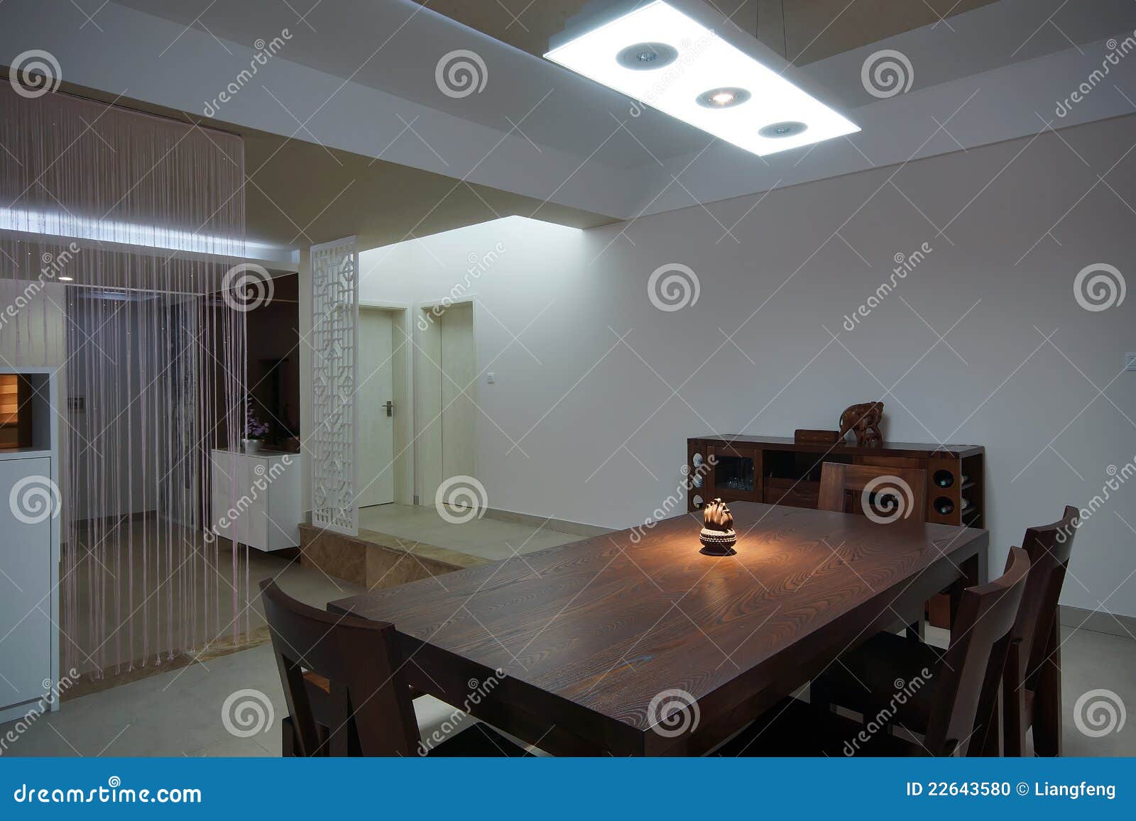Dining room stock photo. Image of interior, table, lighting - 22643580