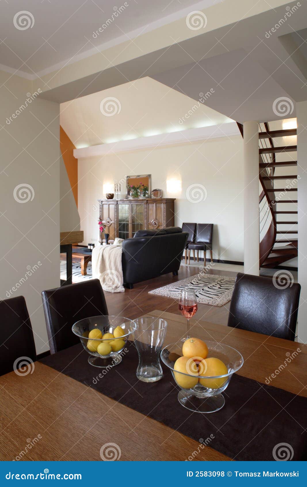 Dining room stock photo. Image of dining, modern, house - 2583098