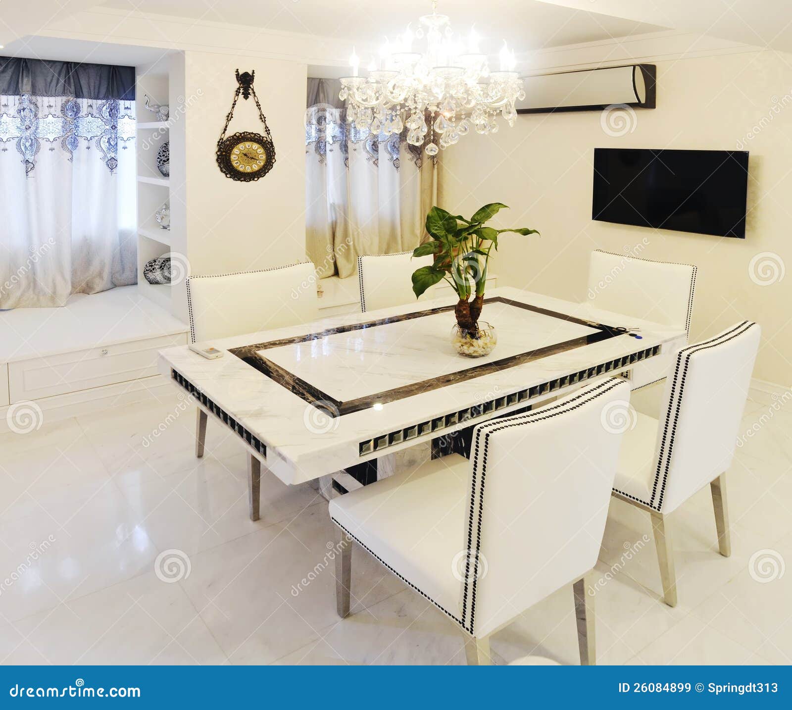 Dining room stock image. Image of fireplace, lifestyle - 26084899