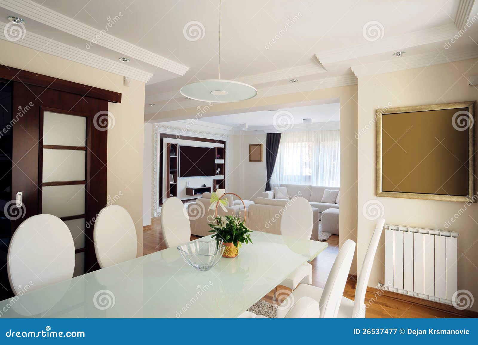 Dining room stock image. Image of lamp, interior, luxury - 26537477