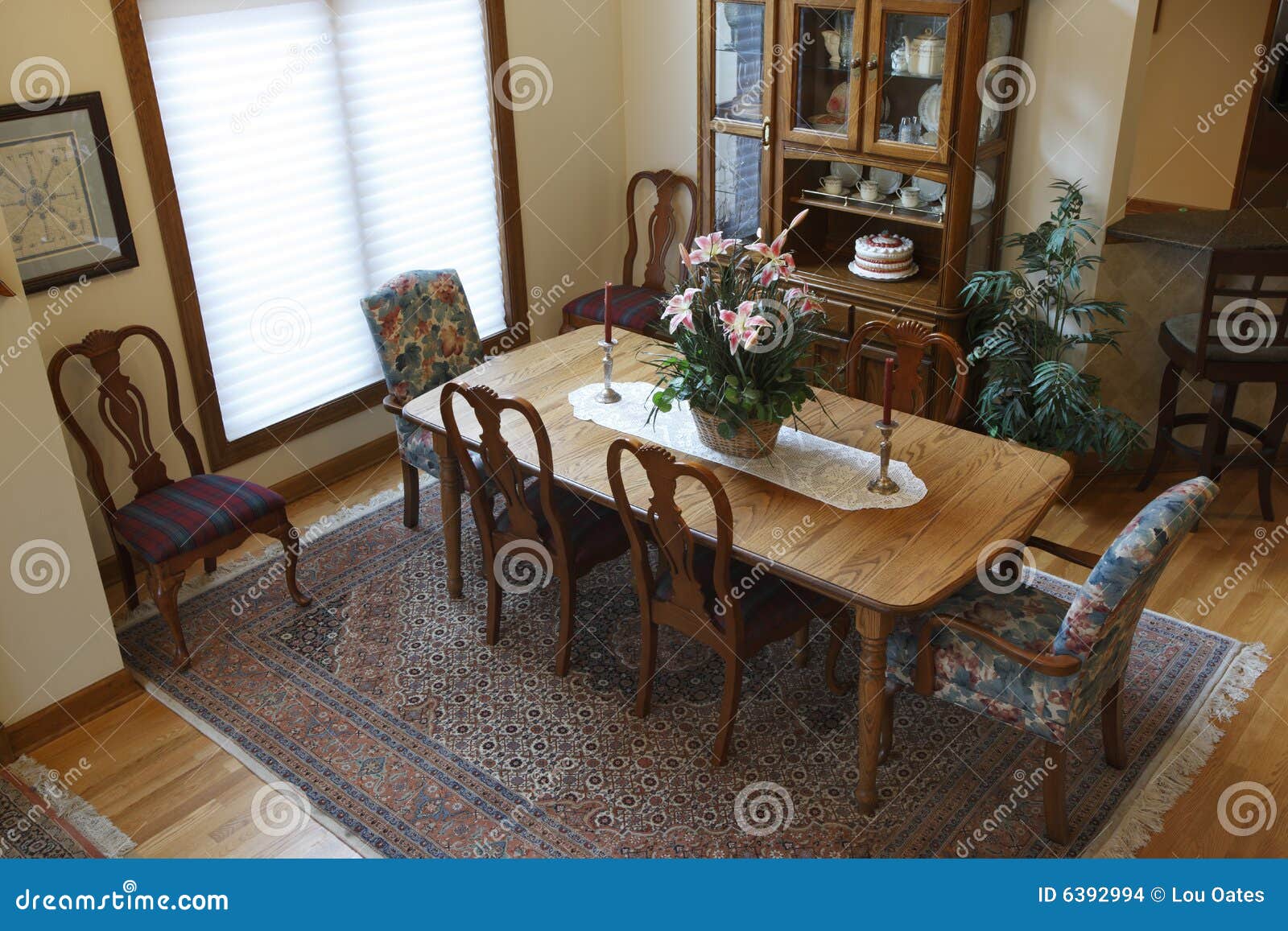 Dining room stock photo. Image of candles, room, traditional - 6392994