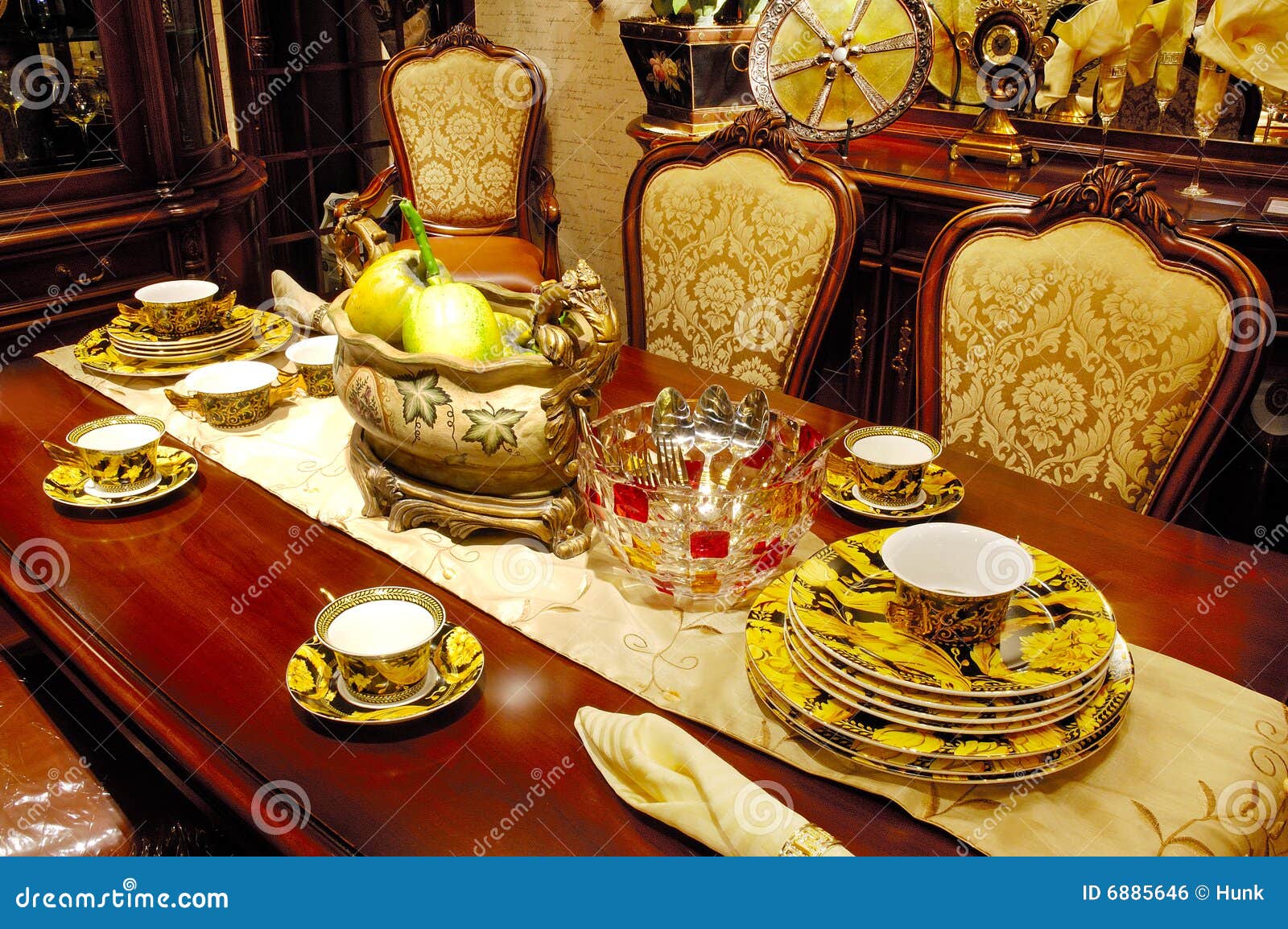 Dining room stock photo. Image of inside, stairway, chair - 6885646