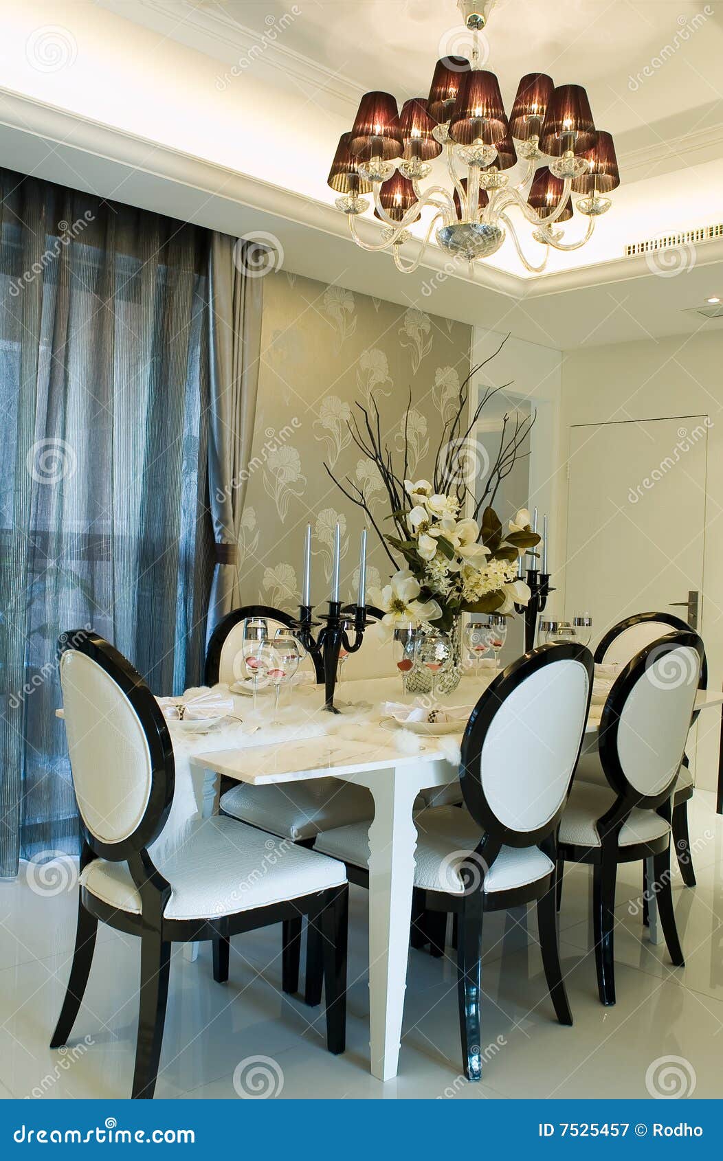 Dining room stock image. Image of decorating, fashion - 7525457