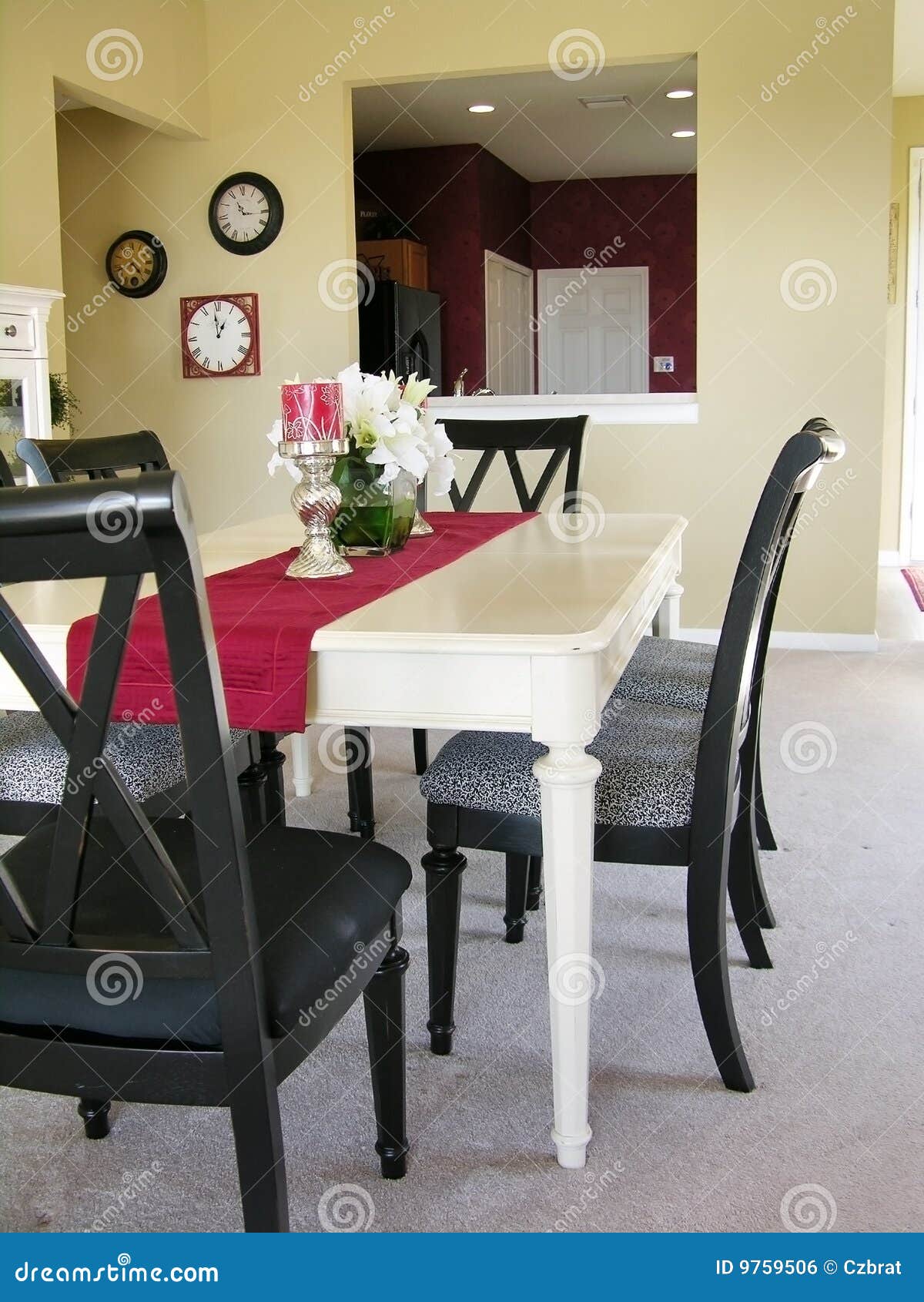 Dining Room stock photo. Image of decoration, chairs, table - 9759506