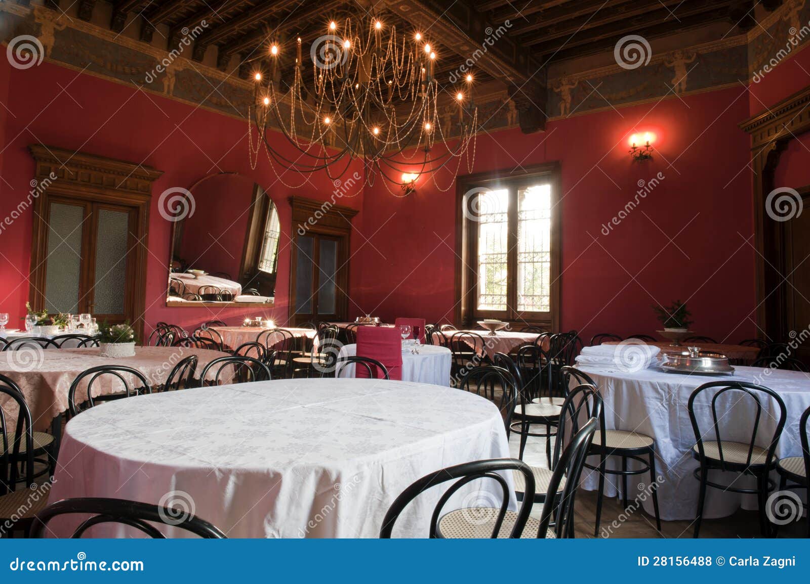 Dining Room in an Ancient Castle Stock Photo - Image of white, ancient ...
