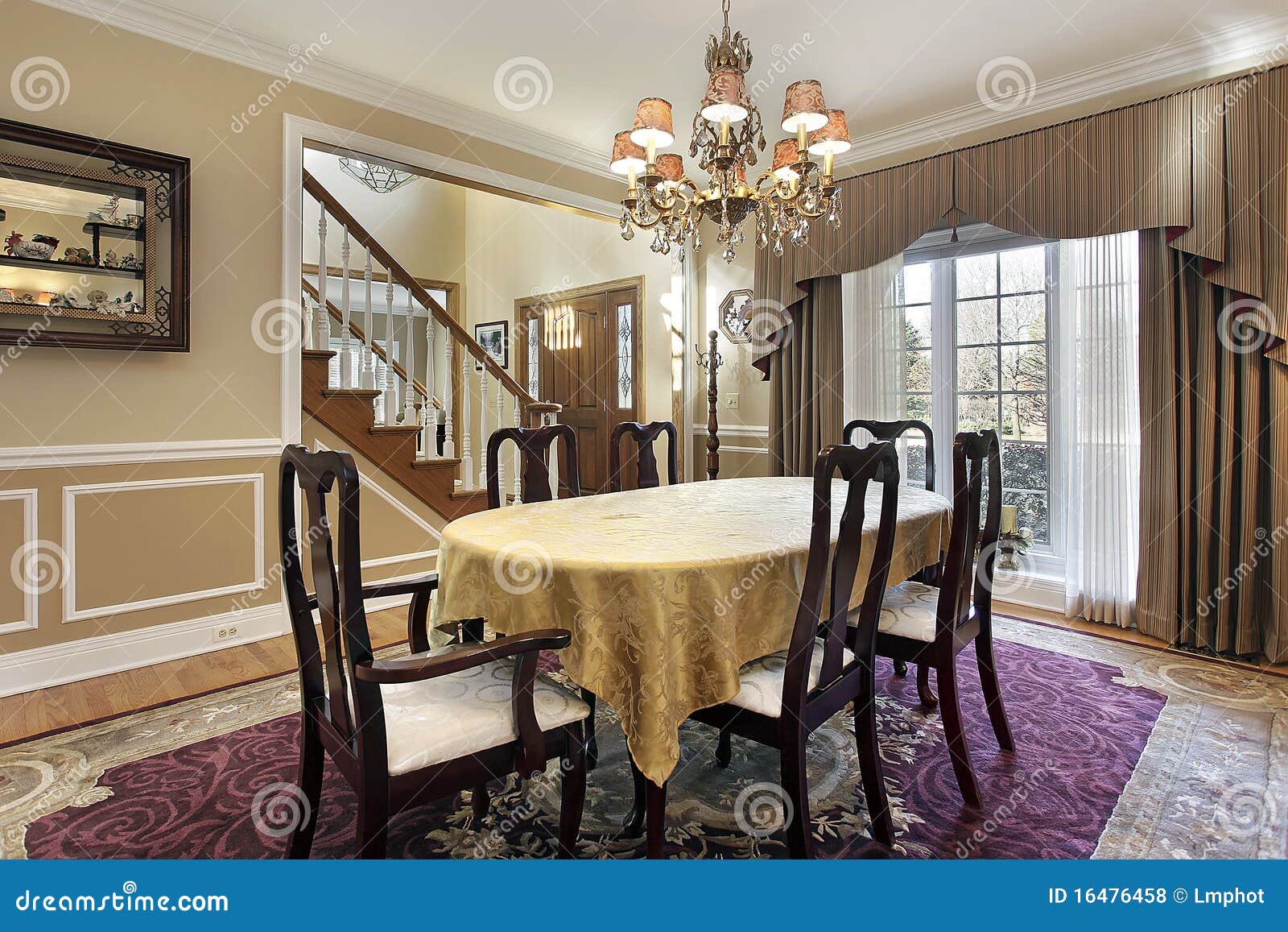 Dining Room with Foyer View Stock Photo - Image of room, suburbs: 16476458