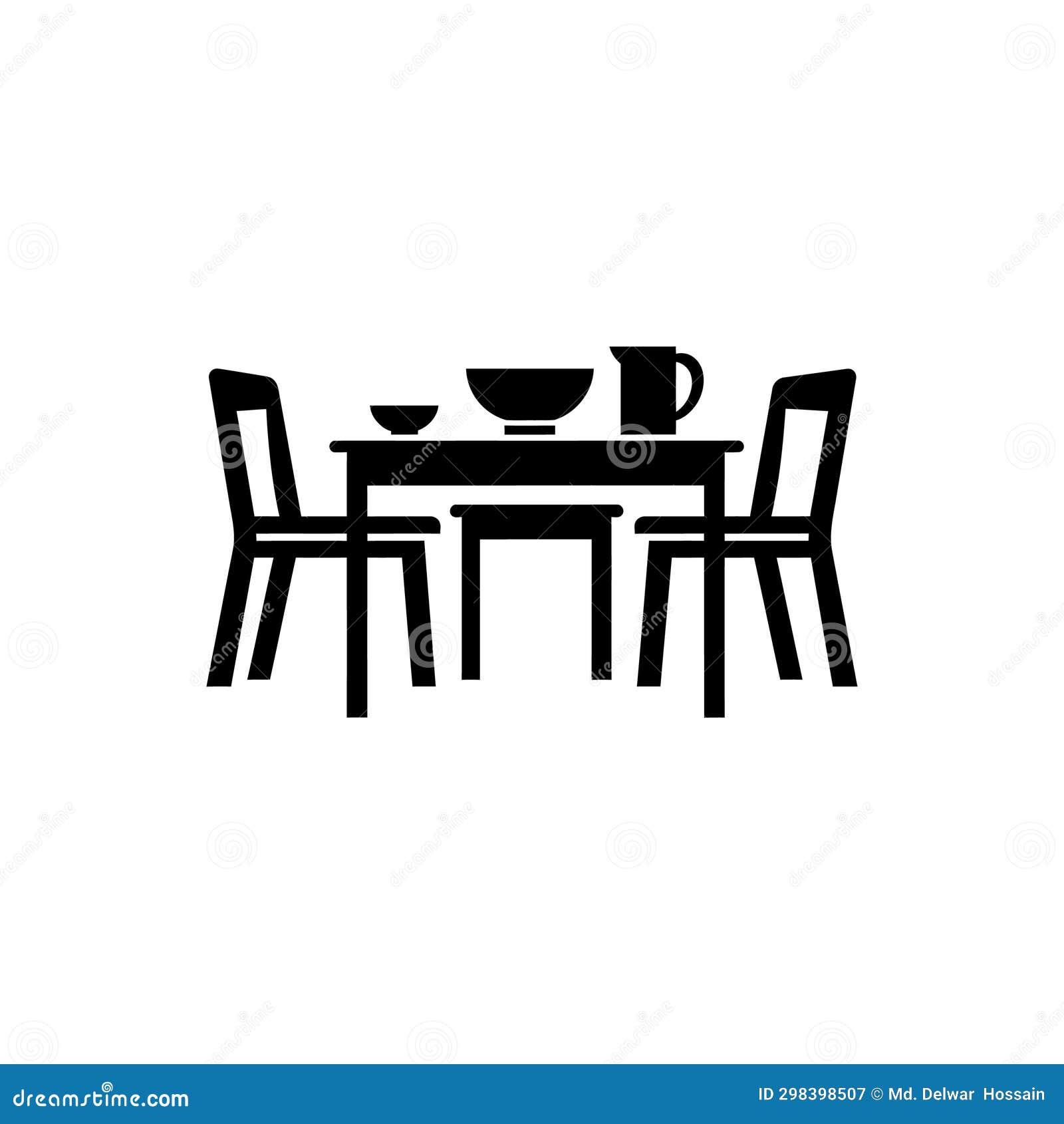 Dining room icon stock vector. Illustration of icon - 298398507