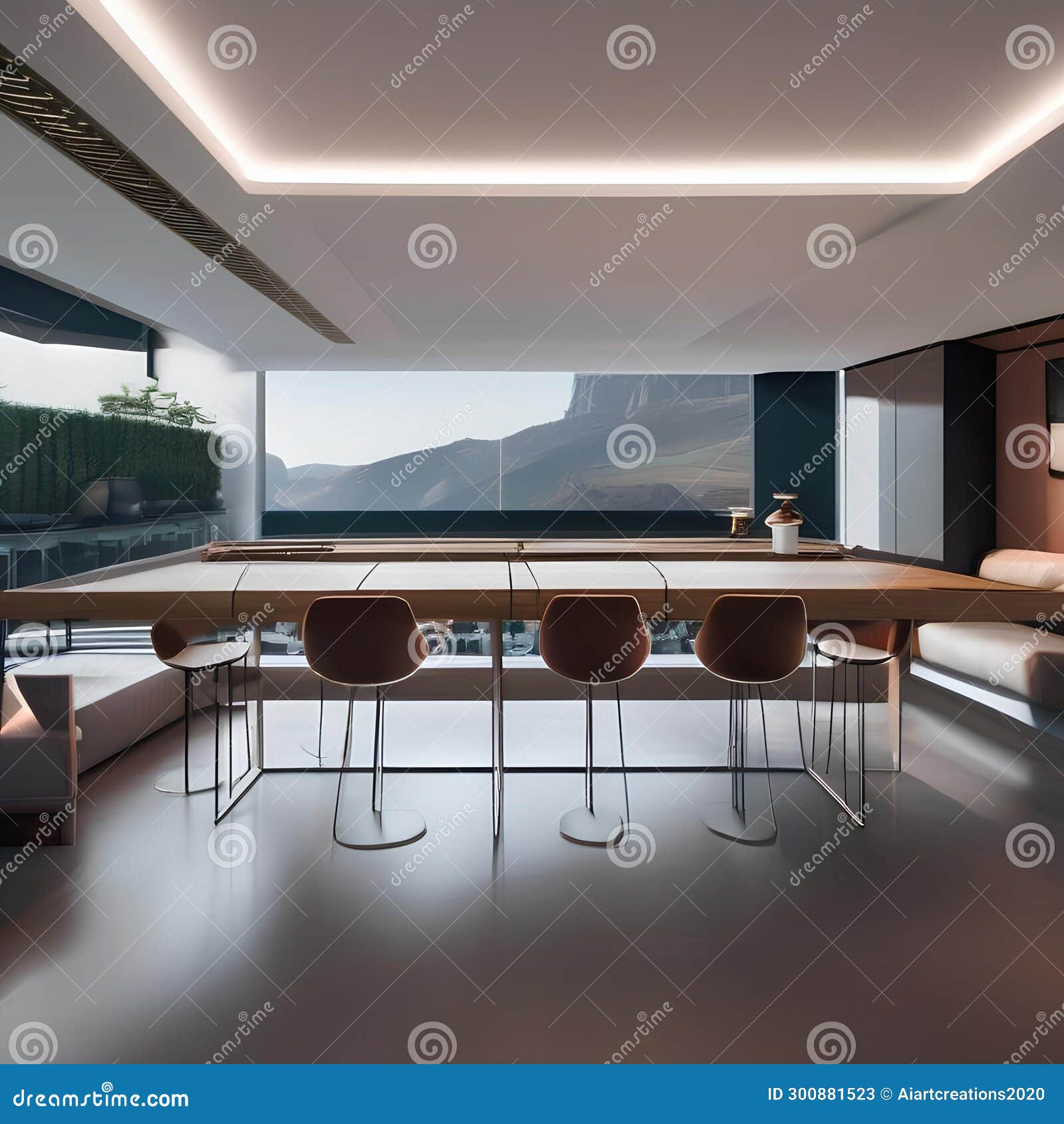 A Dining Room with Interactive Tables Projecting Virtual Dining ...