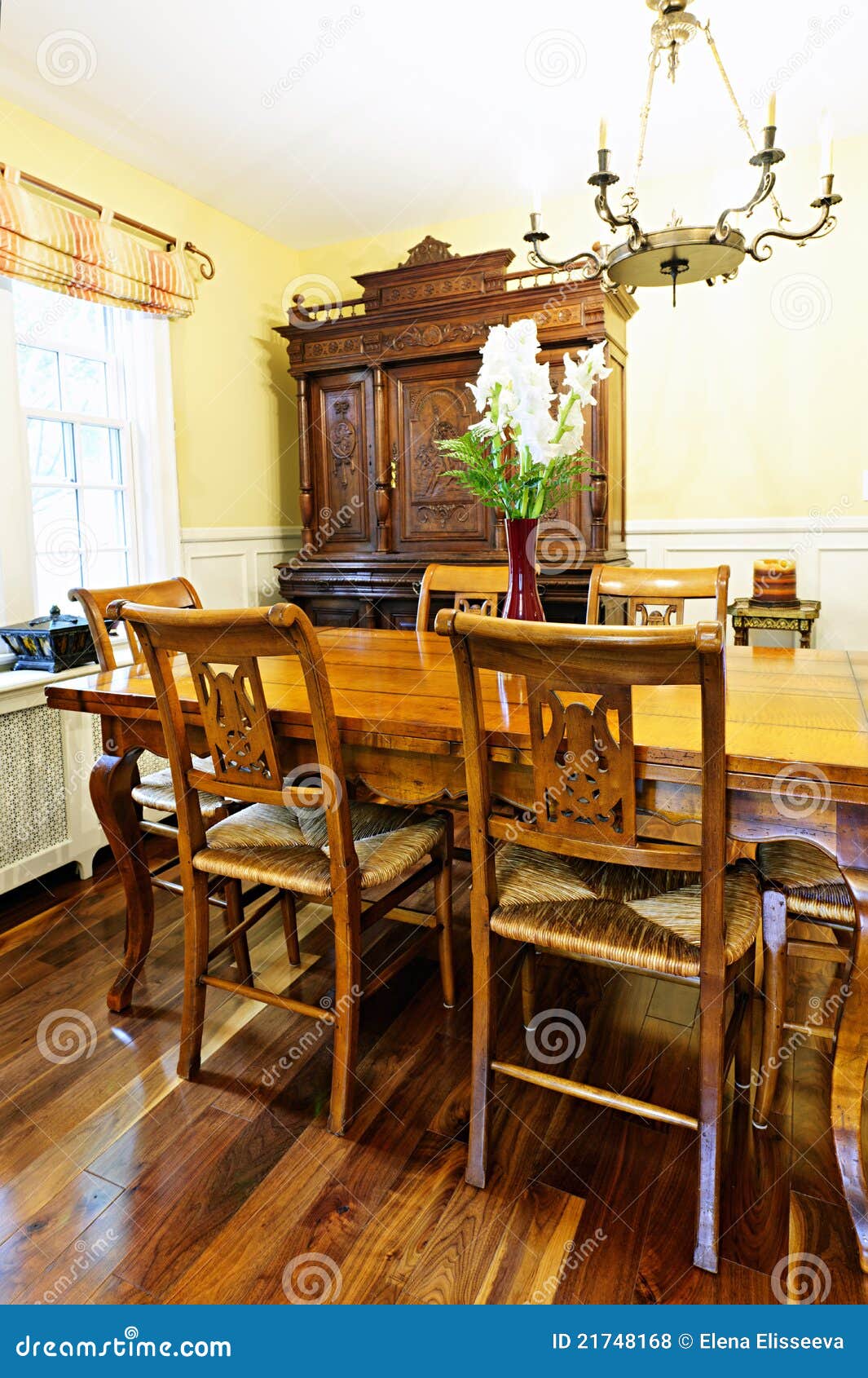 Dining room interior stock photo. Image of hardwood, antiques - 21748168