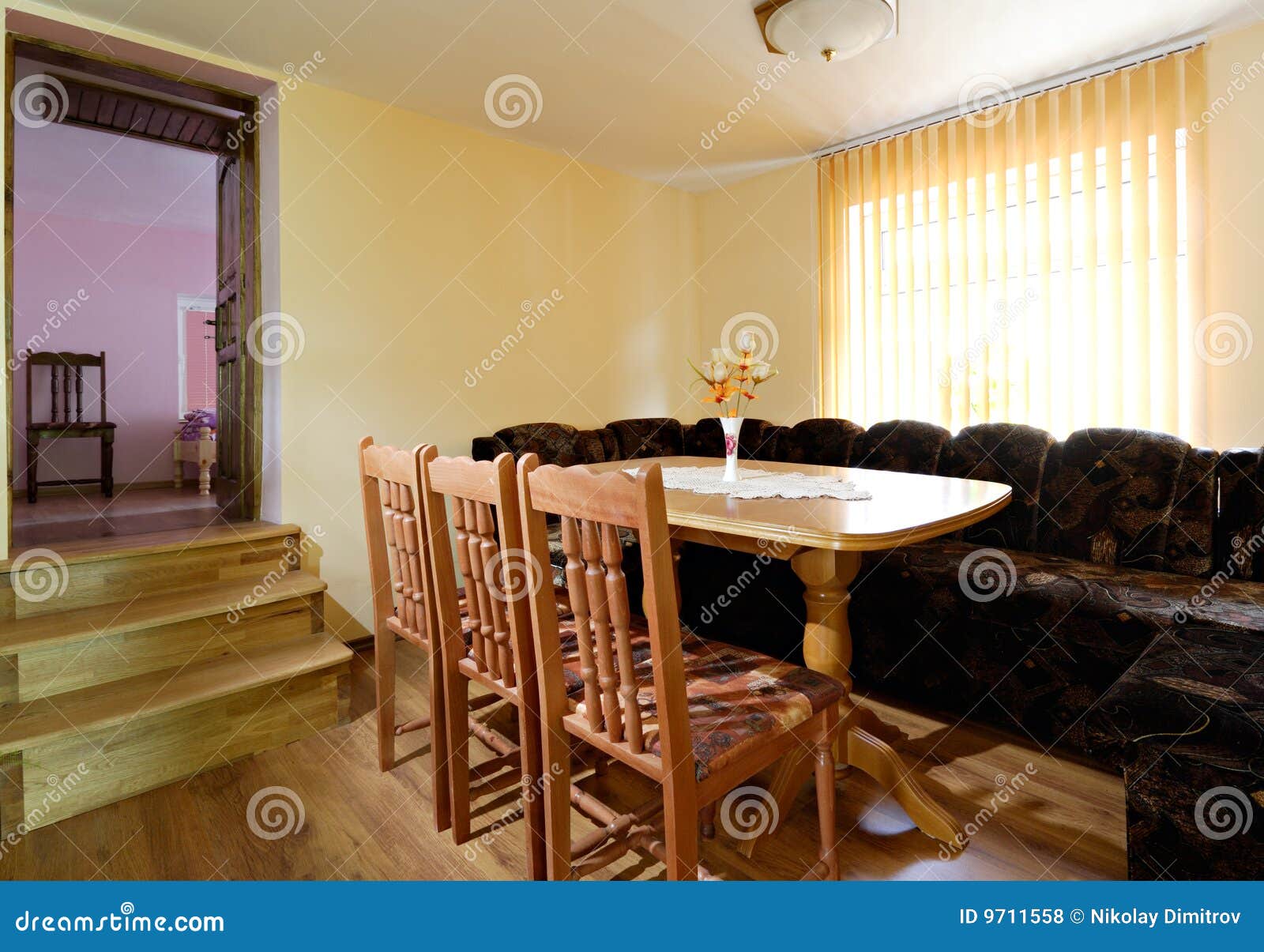 Dining room interior stock photo. Image of furniture, house - 9711558