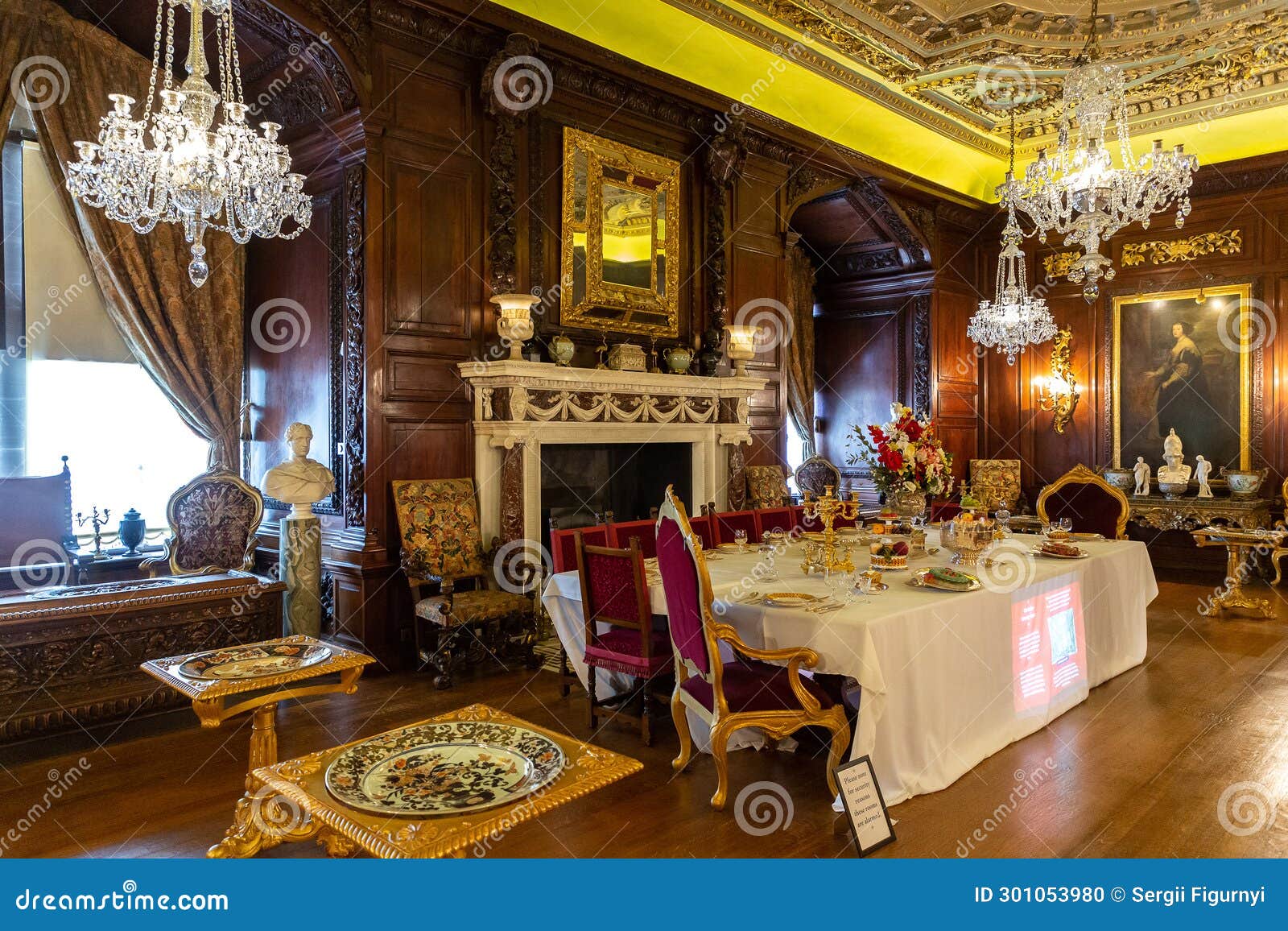 Dining Room and Interior of Warwick Castle, UK Editorial Image - Image ...