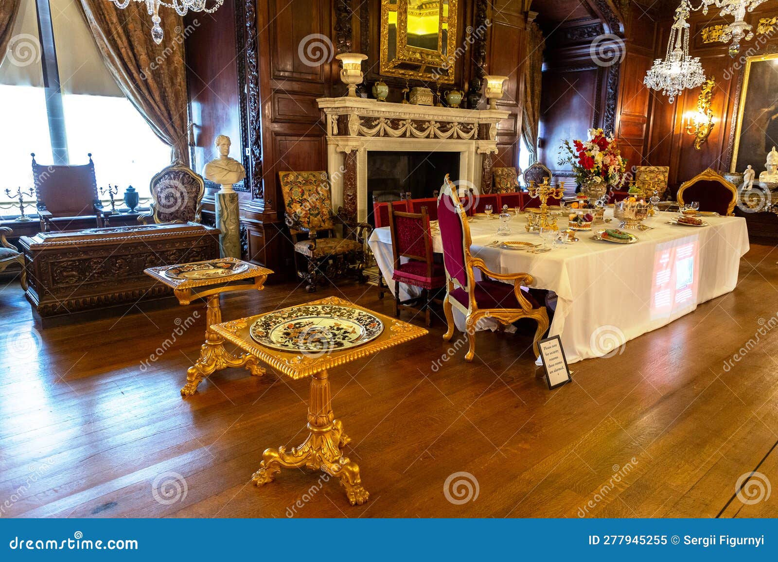 Dining Room and Interior of Warwick Castle, UK Editorial Image - Image ...