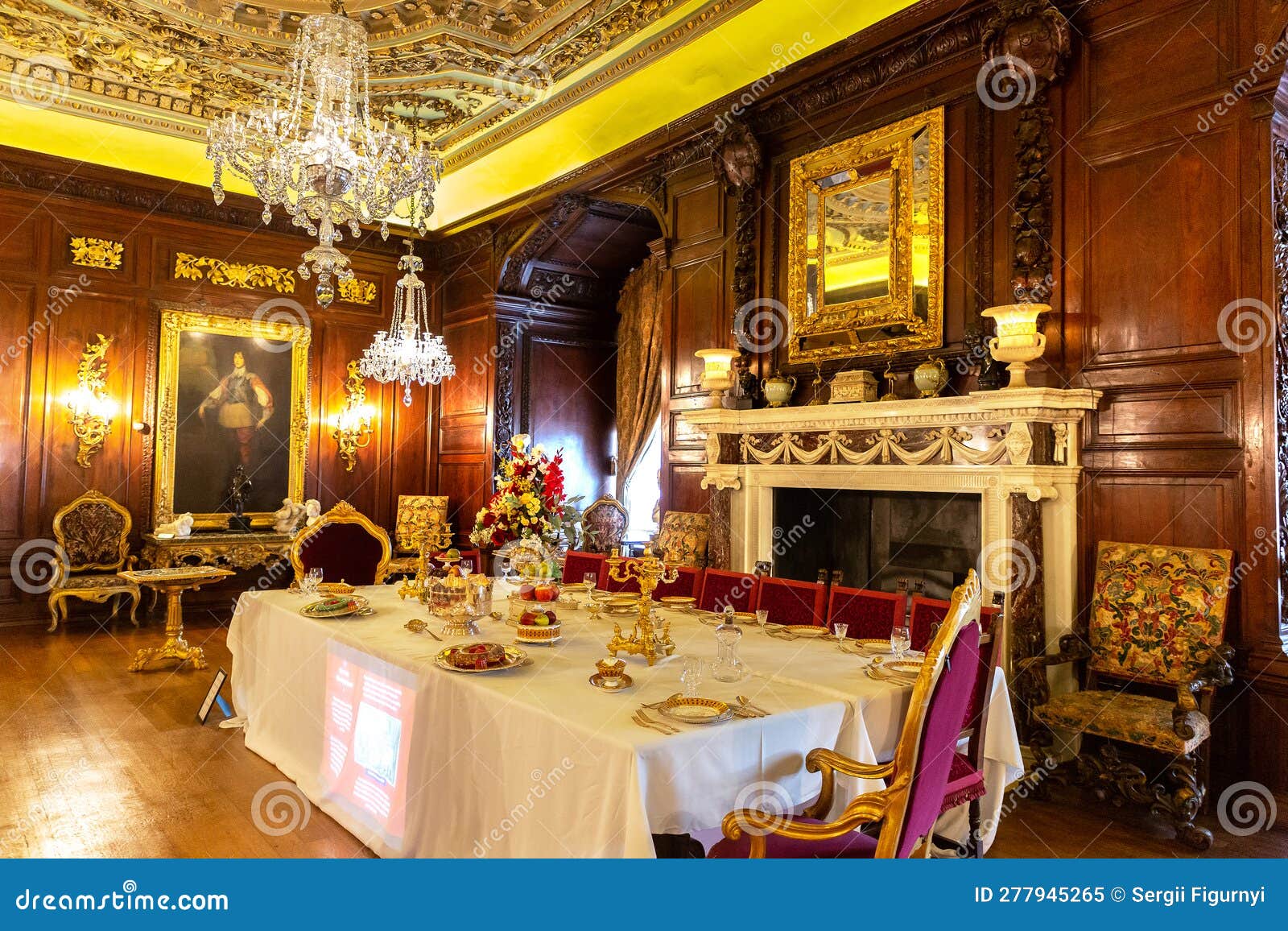 Dining Room and Interior of Warwick Castle, UK Editorial Image - Image ...