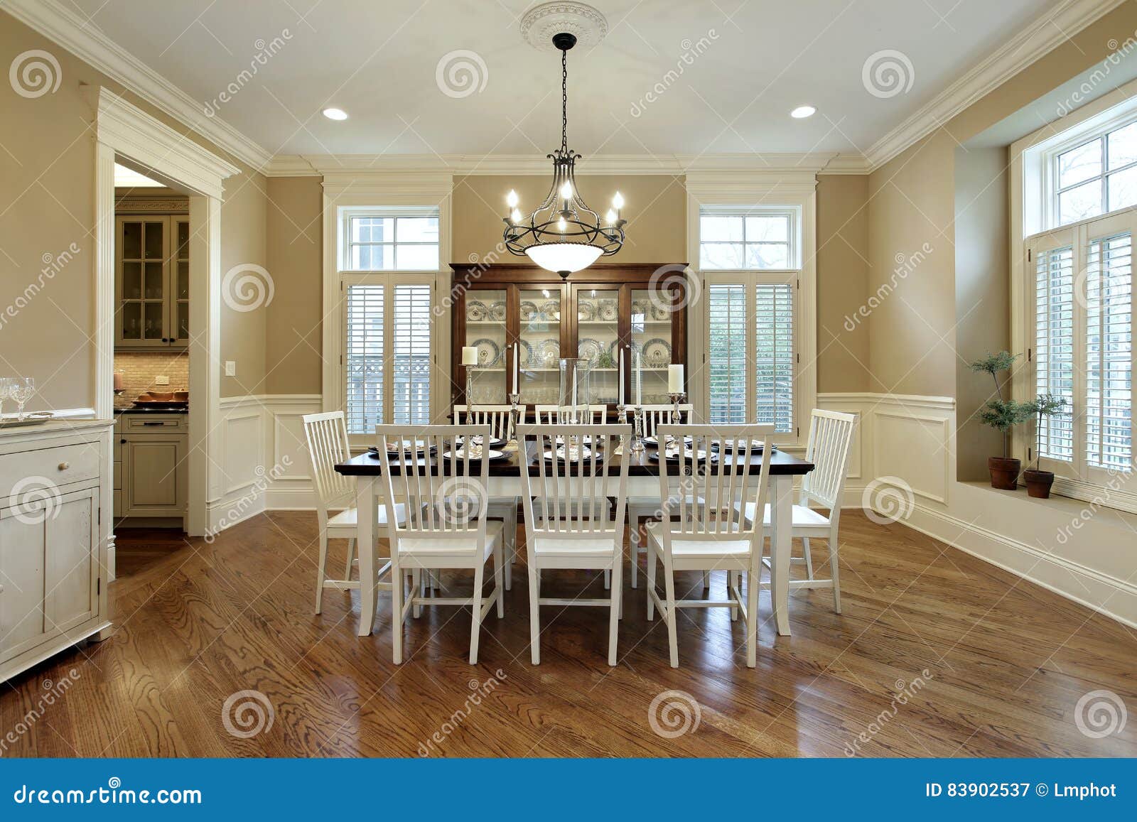 Dining Room with Large Buffet Stock Image - Image of meal, buffet: 83902537