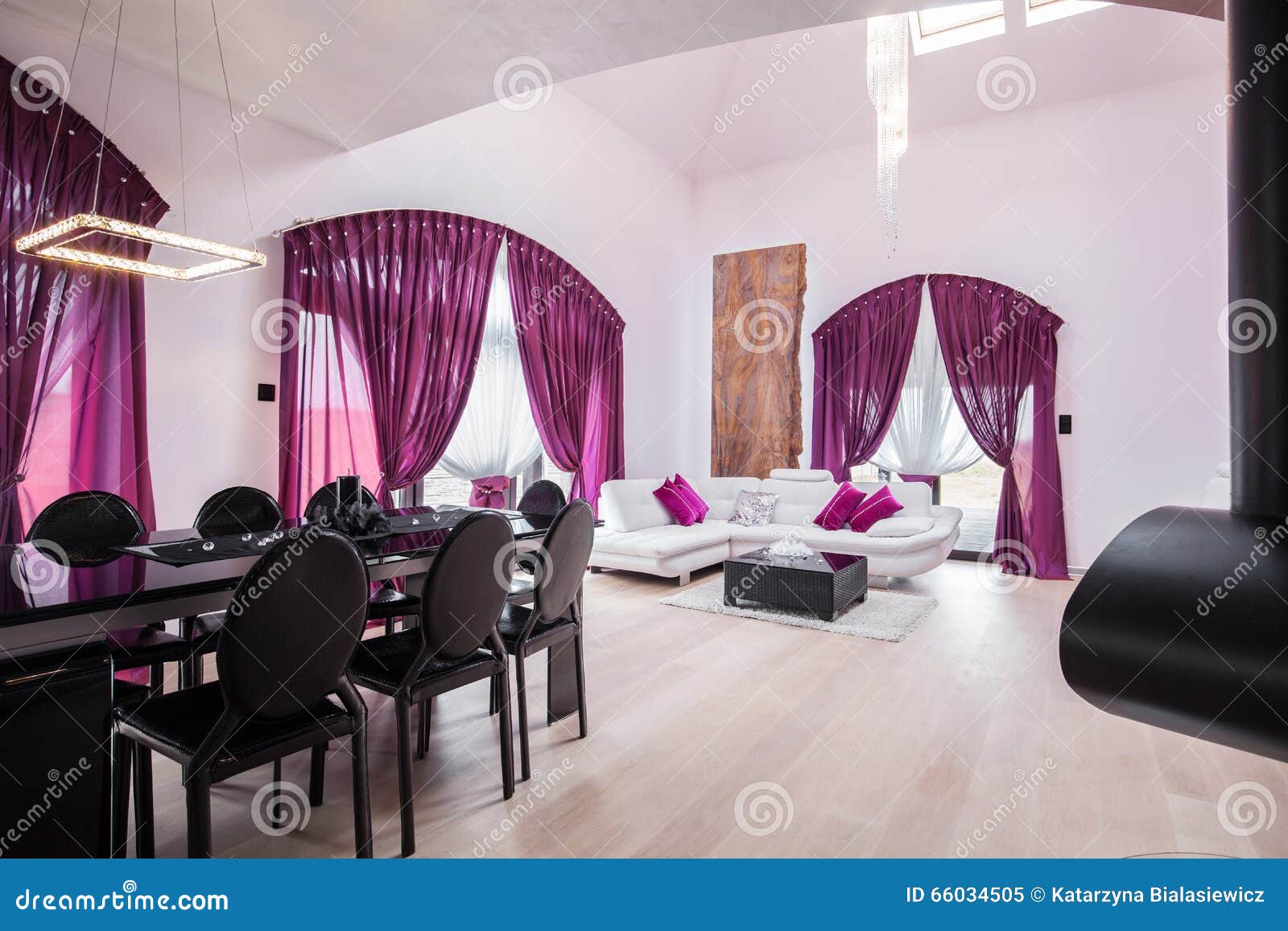 Dining room and lounge stock image. Image of mansion - 66034505