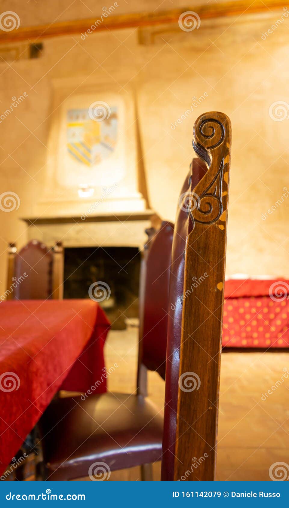 Dining Room in a Medieval Castle Stock Image - Image of tapestry ...