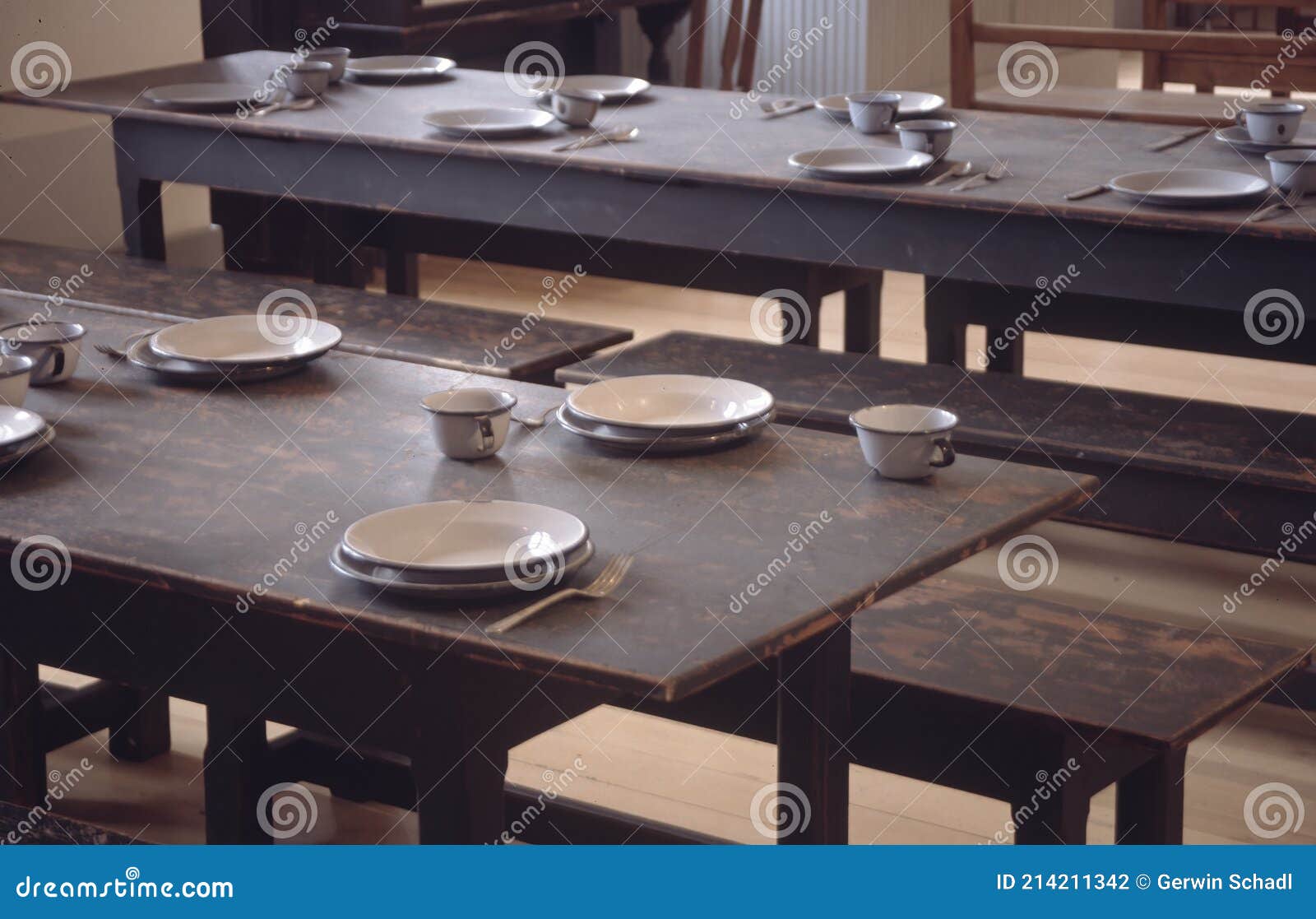 Dining Room for the Prisoners Stock Photo - Image of prison, states ...