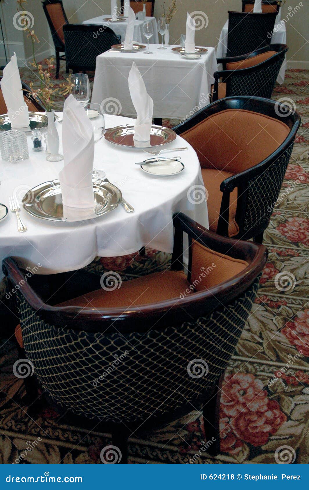 Dining set in hotel stock photo. Image of table, white - 624218
