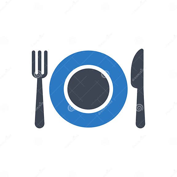 Dining Set Icon stock illustration. Illustration of symbol - 361729174