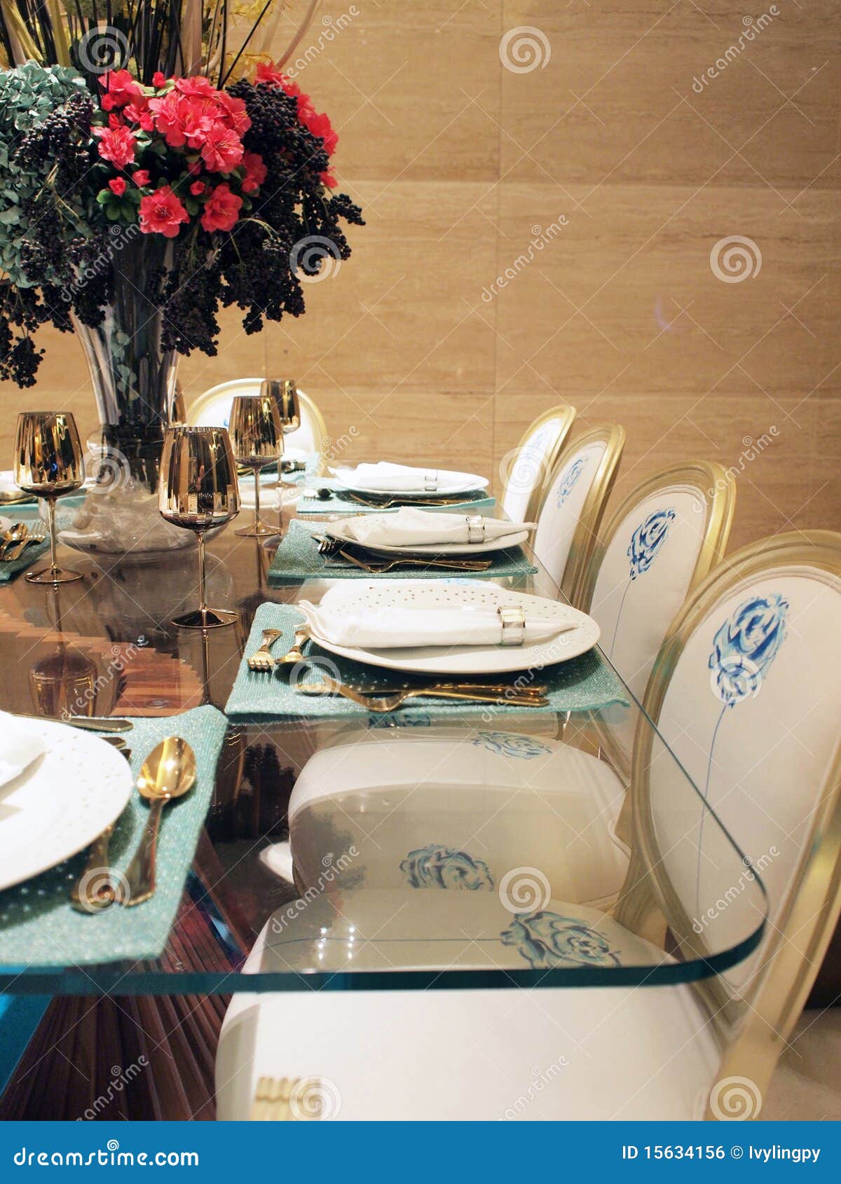 Dining table stock photo. Image of golden, restaurant - 15634156