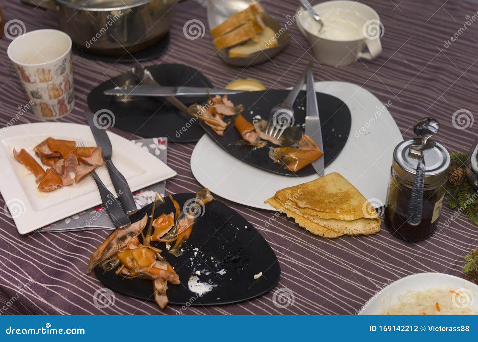 Complete mess after lunch stock photo. Image of cheese - 169142212