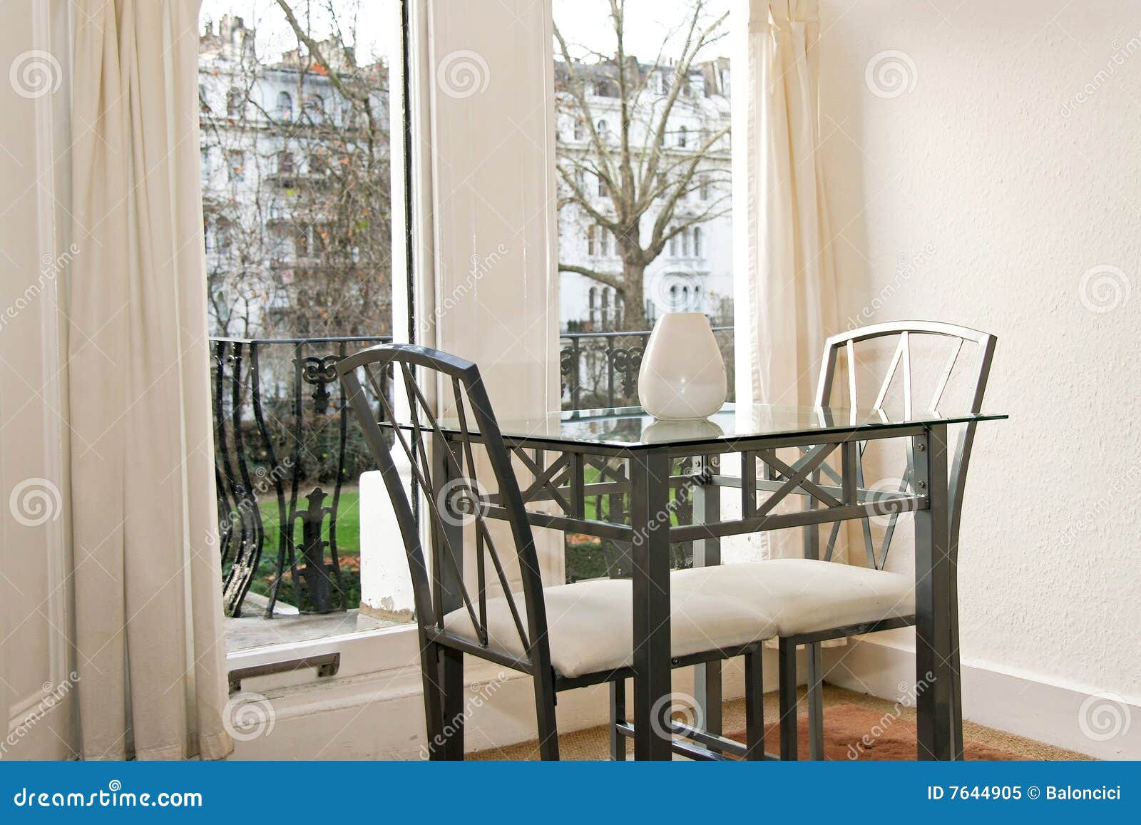 Dining table angle stock image. Image of fence, pair, room - 7644905