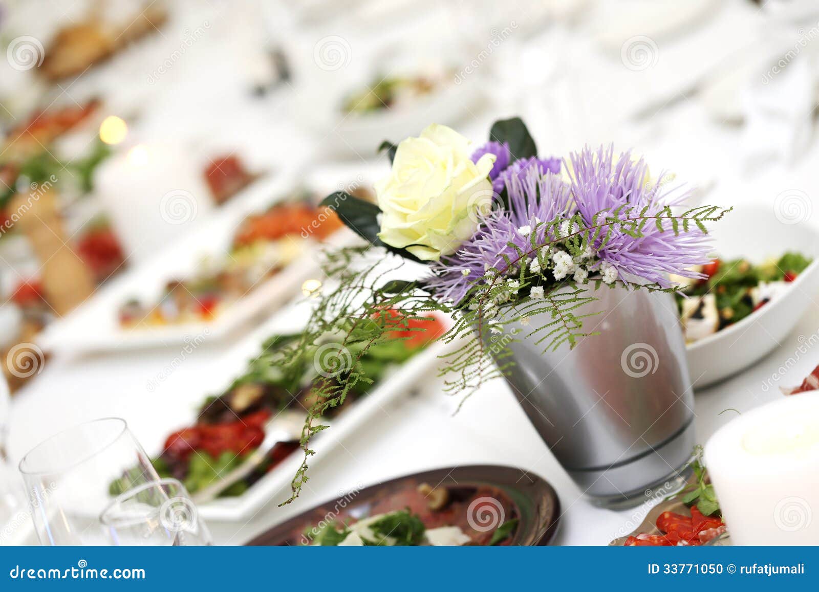 Dining Table at a Celebration Stock Photo - Image of anniversary, glass ...
