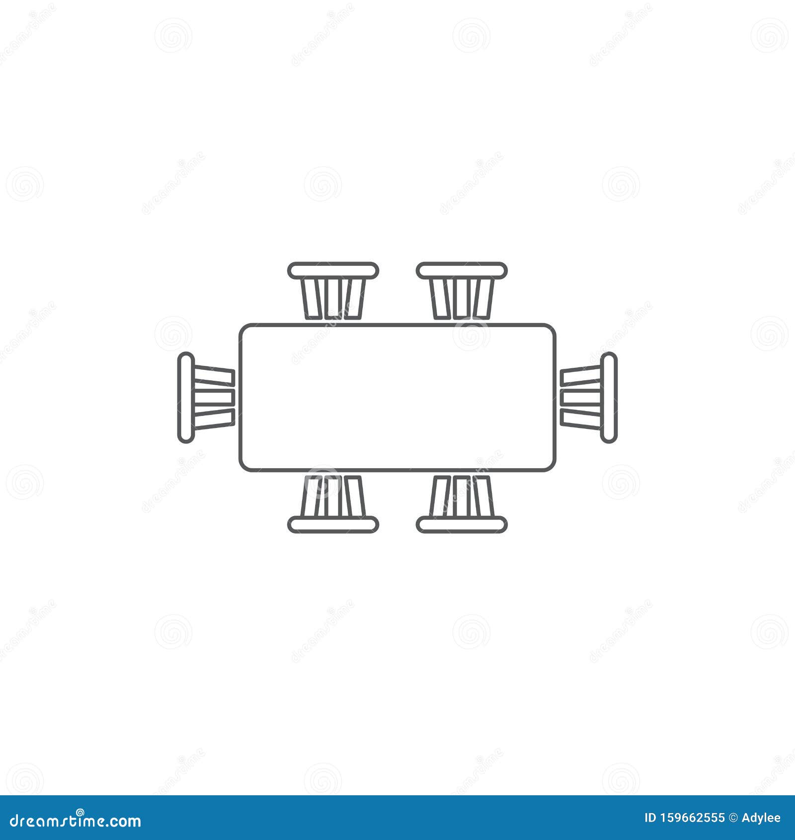 Dining Table and Chairs Top View Vector Icon Symbol Isolated on White ... Dining Table and Chairs Top View Vector Icon Symbol Isolated on White ...