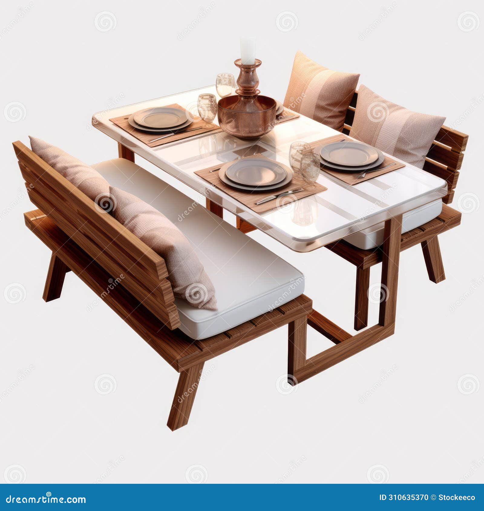 Hd Dining Tables Cushions Isolated White Transparent Background Stock ...