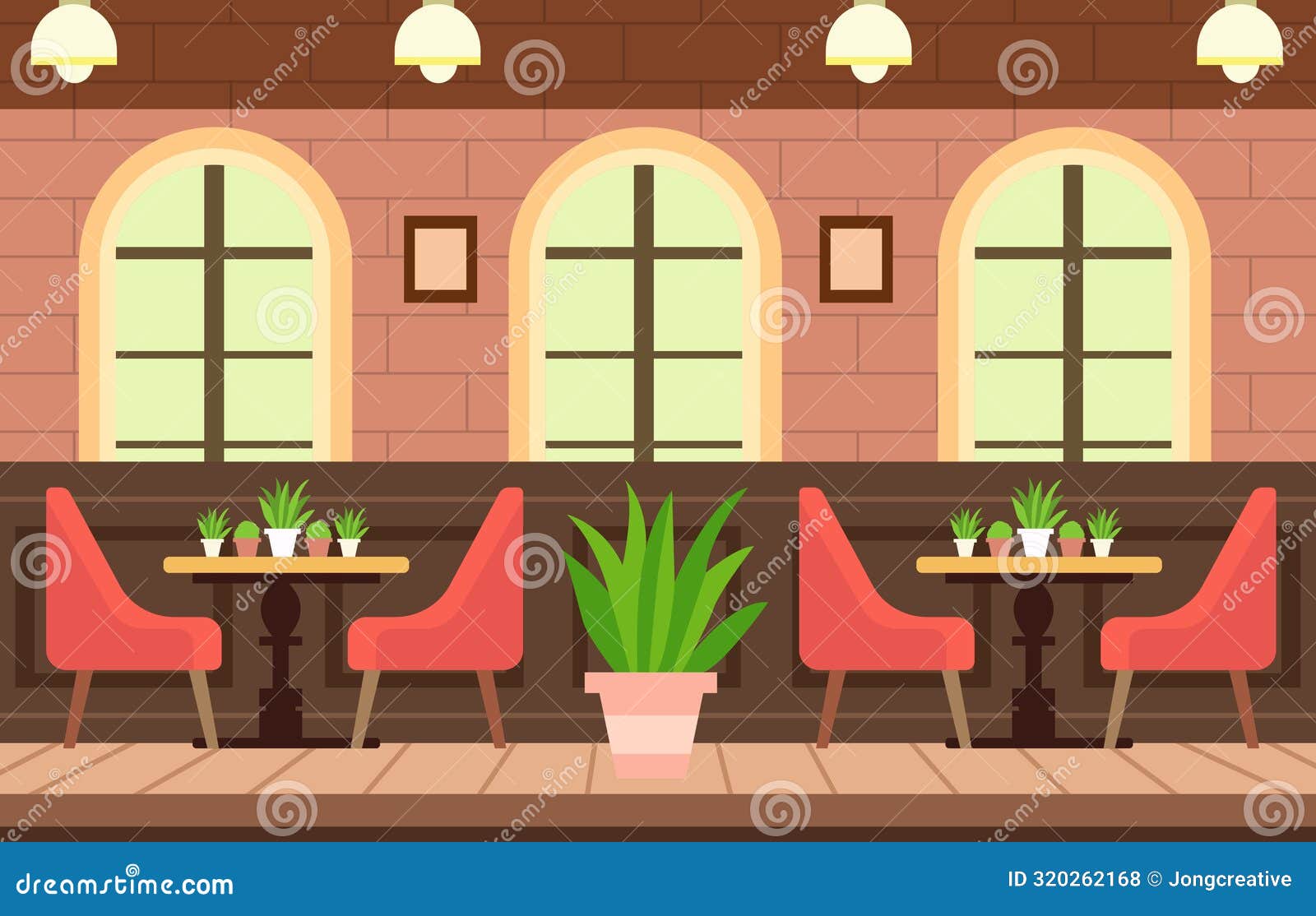 Dining Table for Customer Dinner in Cafe Restaurant with Modern Indoor ...