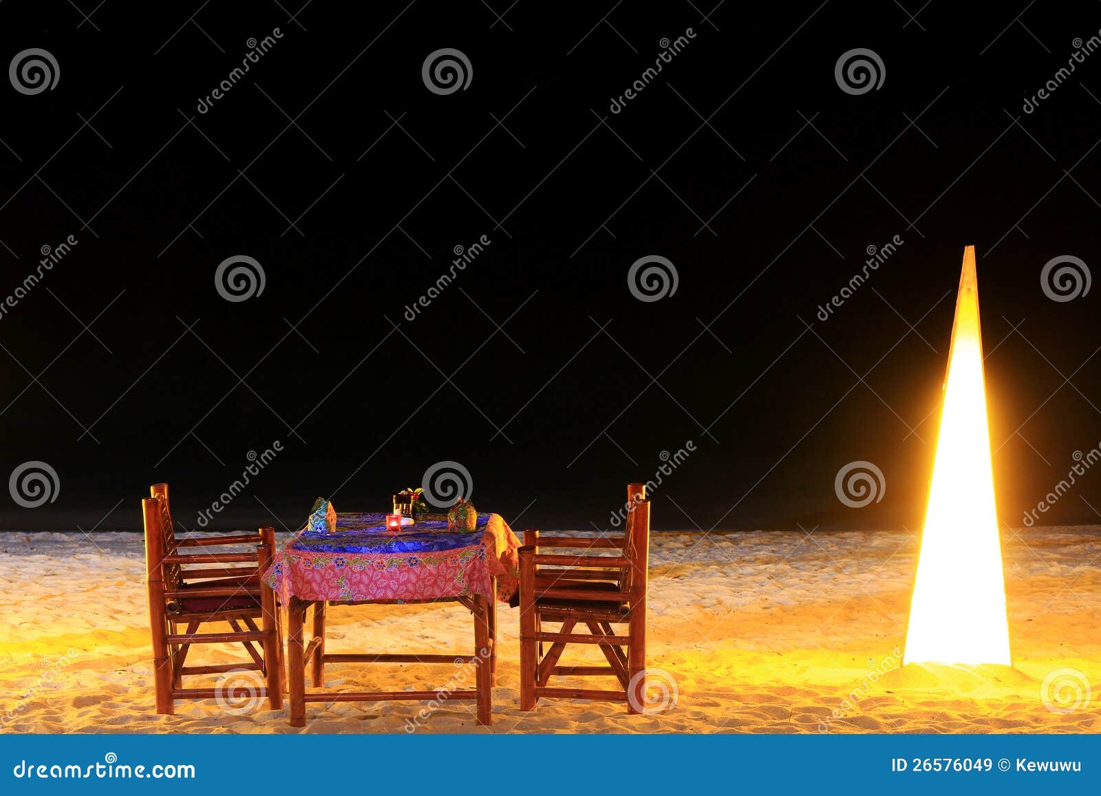 Dining Table in the Evening Stock Image - Image of relaxation ...