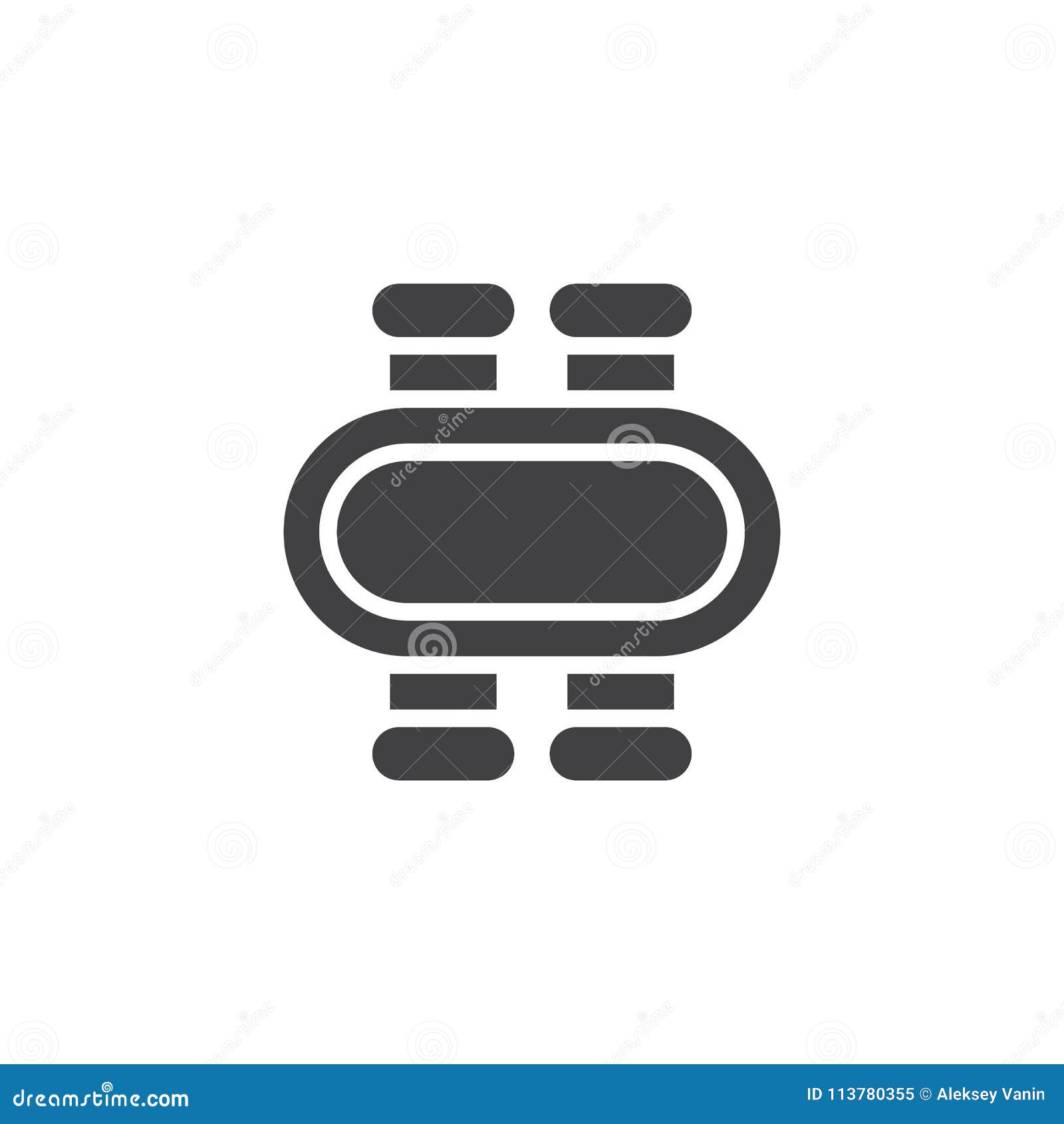 Dining Table and Four Chairs Top View Vector Icon Stock Vector ...