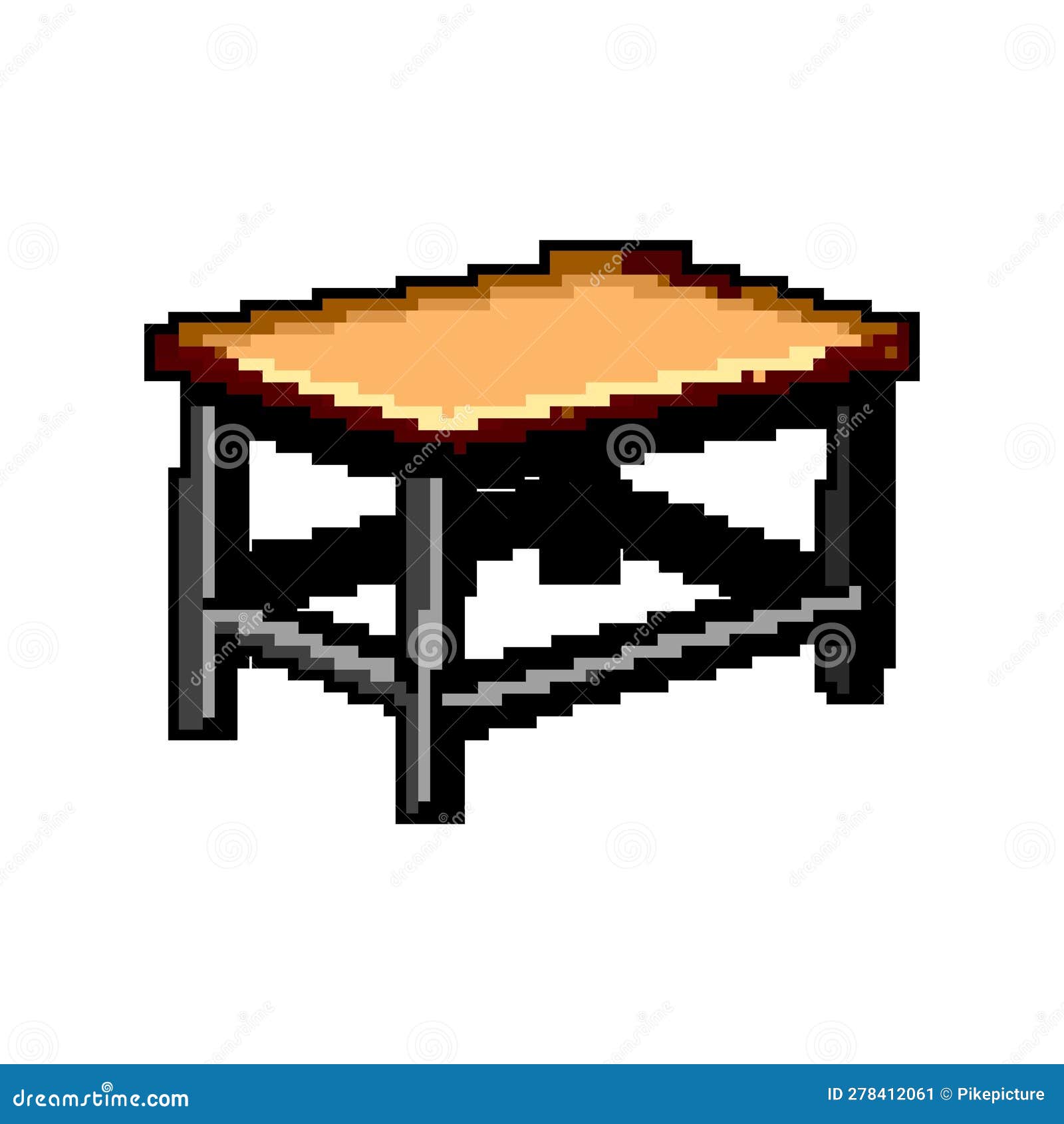Dining Table Dining Game Pixel Art Vector Illustration Stock Vector ...