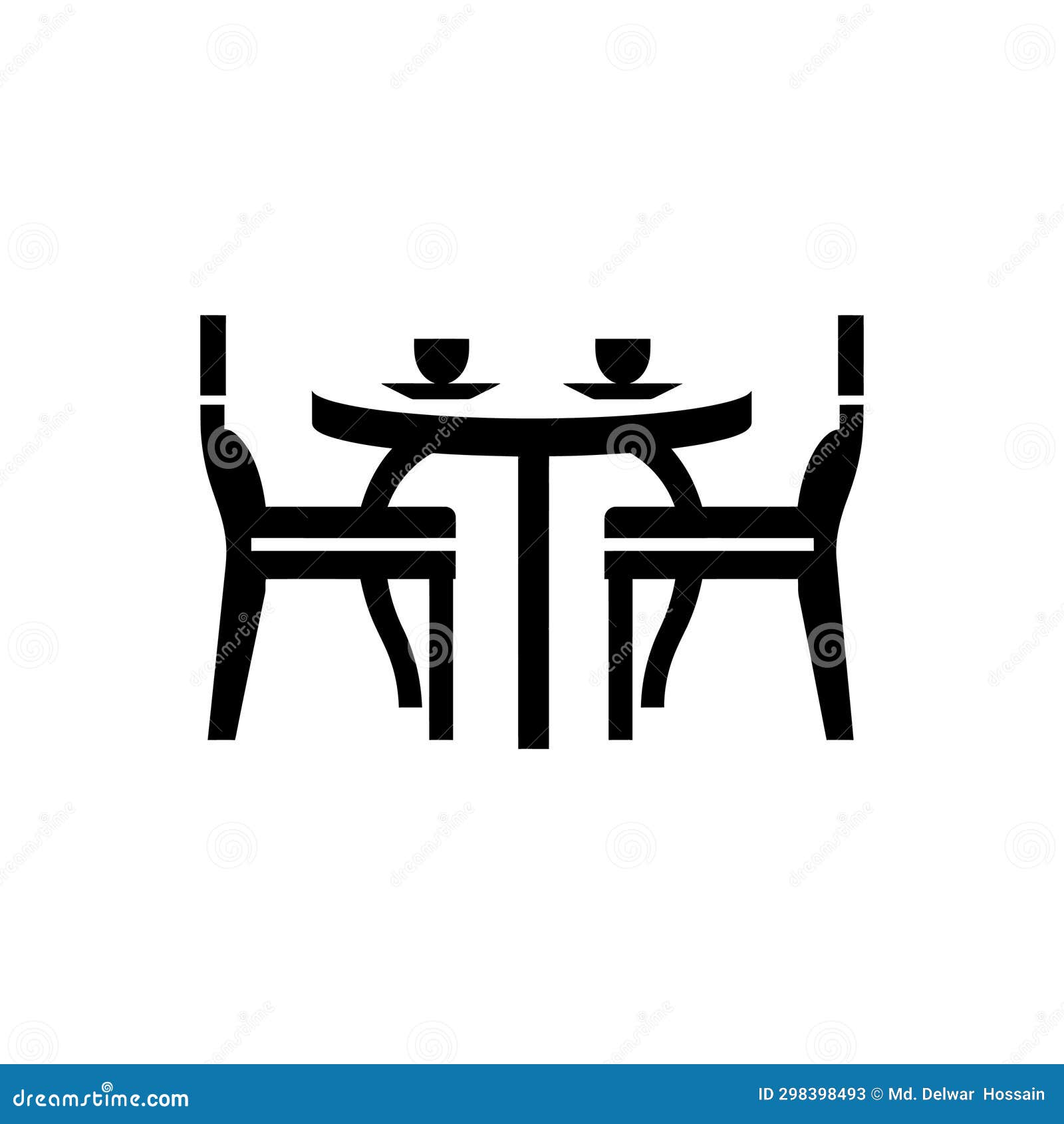 Dining Table icon stock vector. Illustration of icon - 298398493