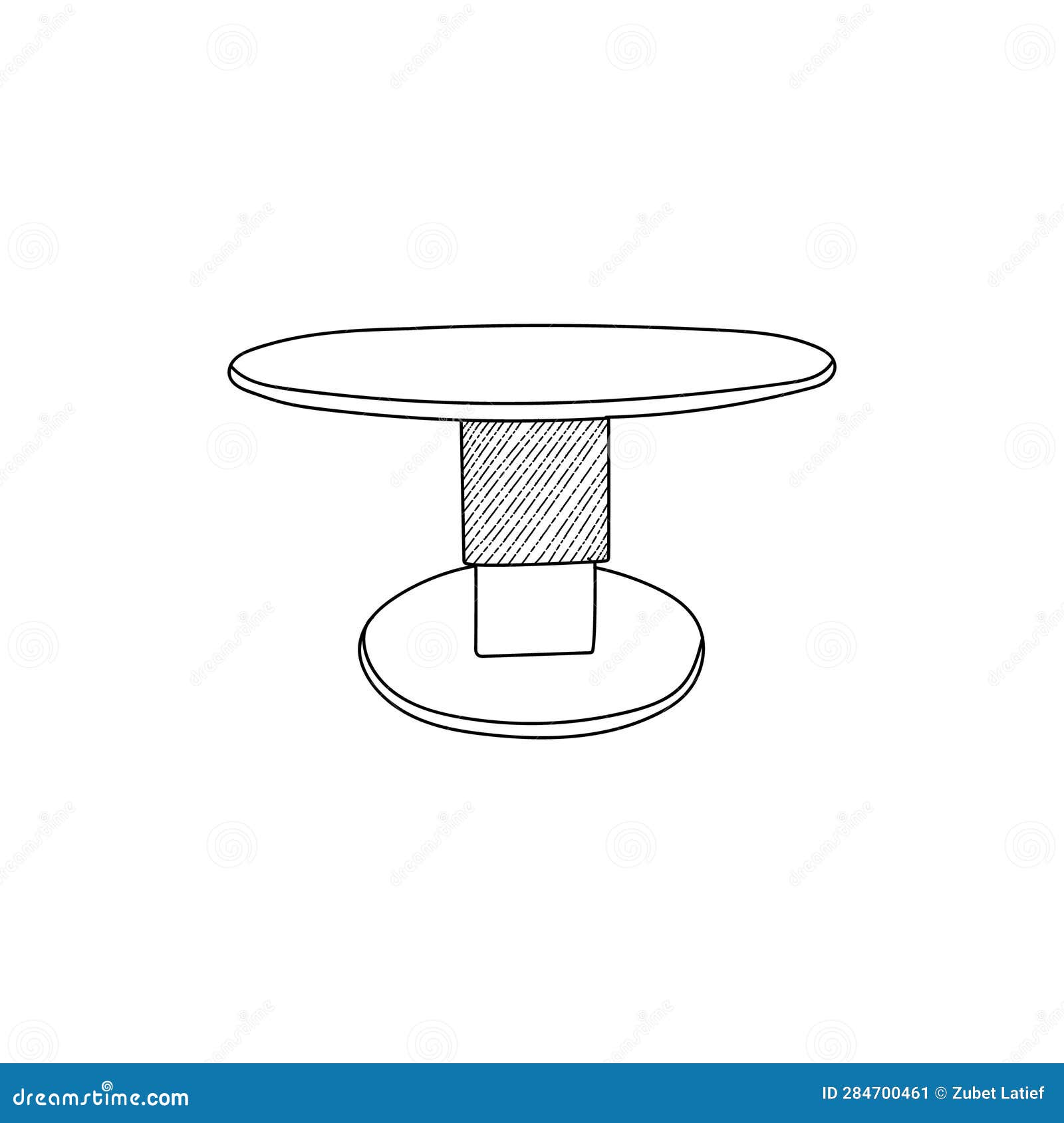 Dining Table Line Art Design Template Stock Vector - Illustration of ...