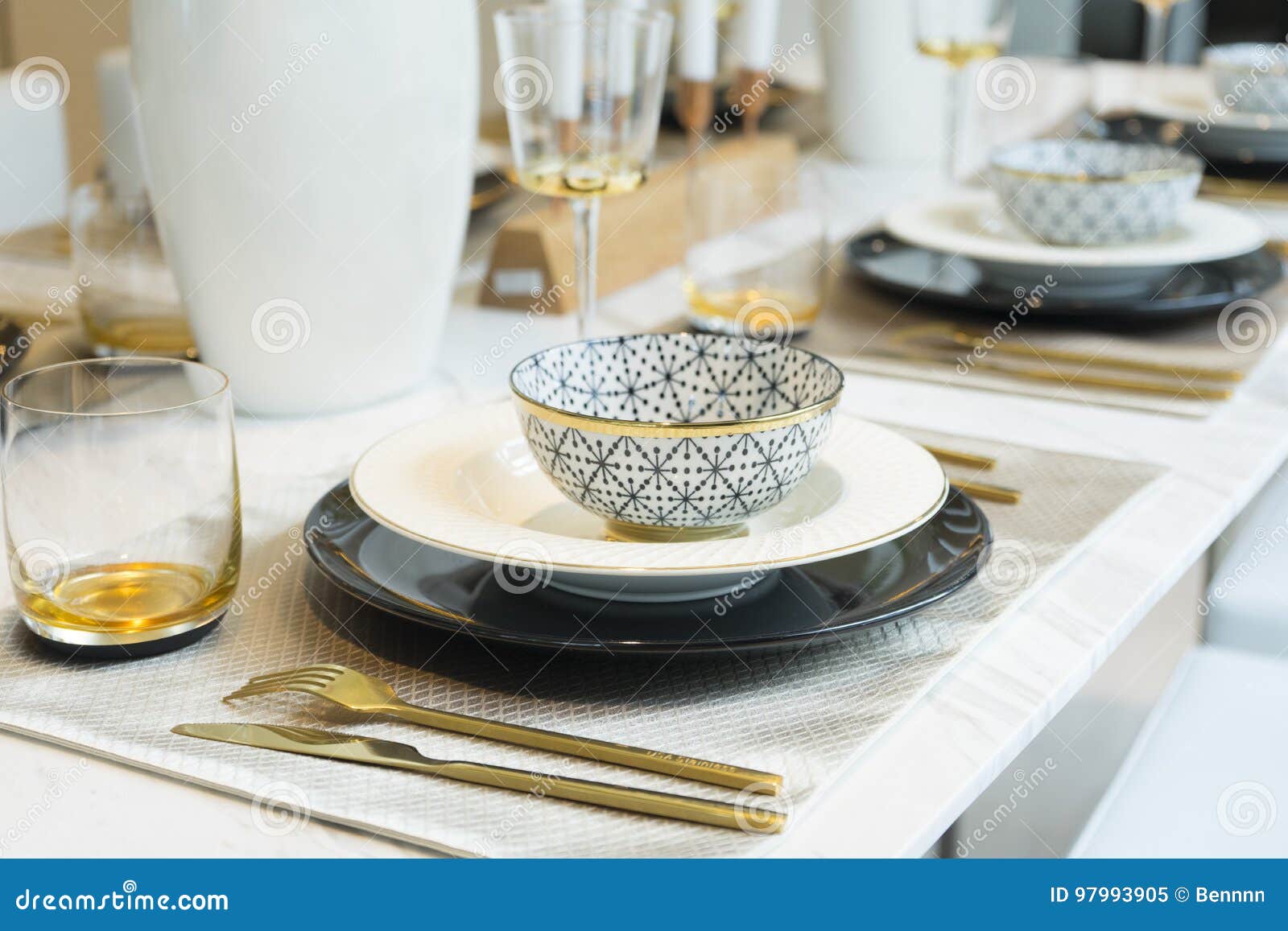 Dining Table stock image. Image of decor, indoors, ring - 97993905