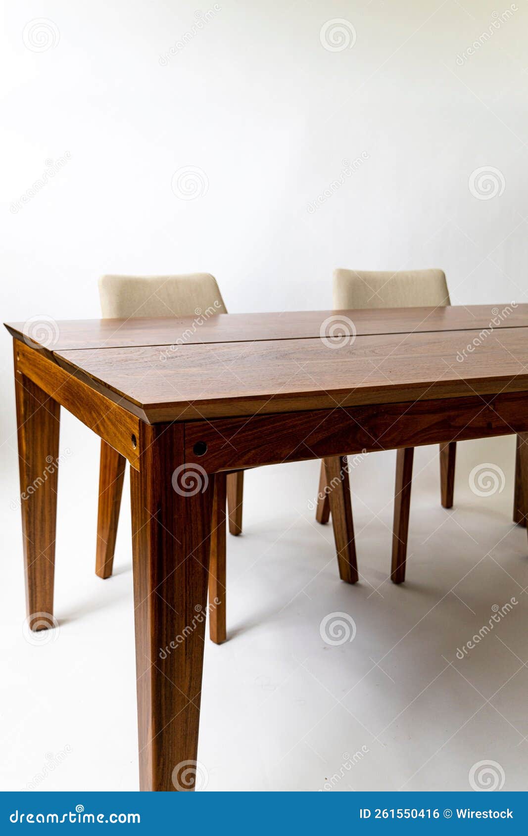 Dining Table Ready for Dinner, on White Background Design Furniture ...