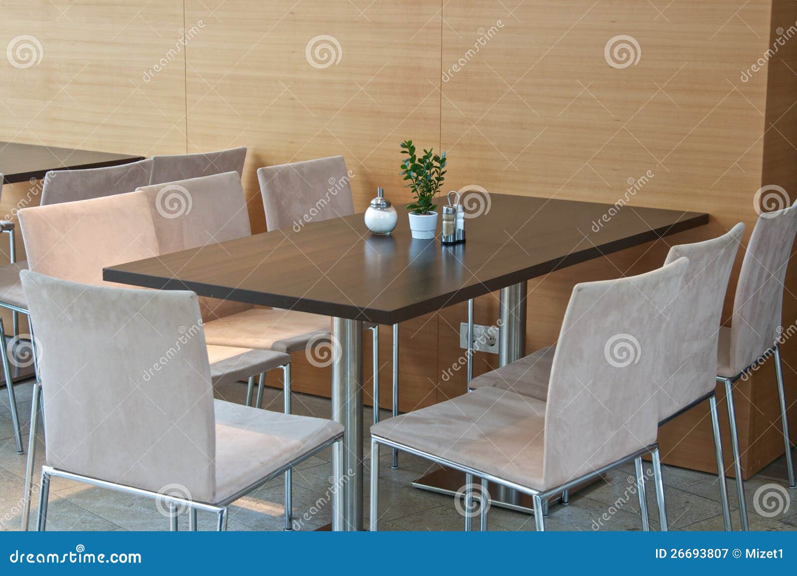 Dining table in restaurant stock image. Image of concept - 26693807