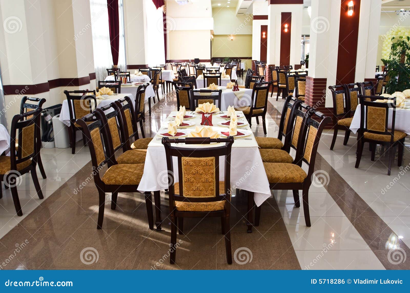 Dining table in restaurant stock photo. Image of chair - 5718286