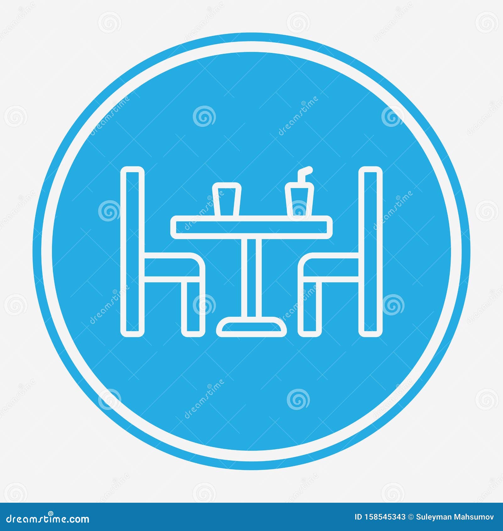 Dining Table Vector Icon Sign Symbol Stock Illustration - Illustration ...