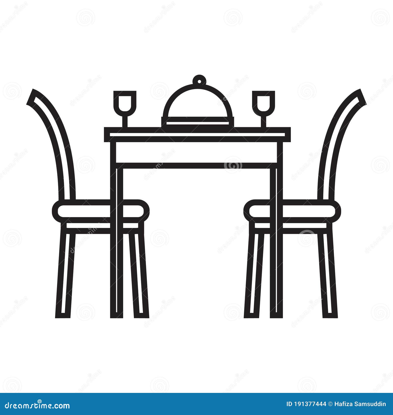 Dining Table. Vector Illustration Decorative Design Stock Vector ...