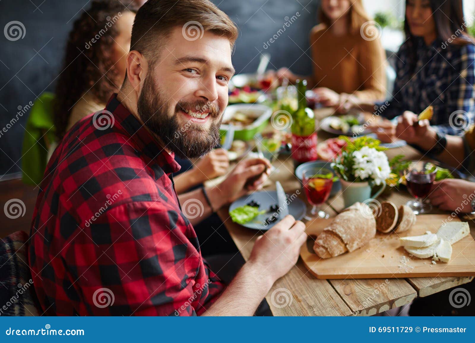 Dining stock image. Image of young, dinner, gourmet, group - 69511729