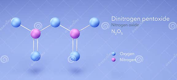 Dinitrogen Pentoxide, Molecular Structures, Nitrogen Oxide, 3d Model ...