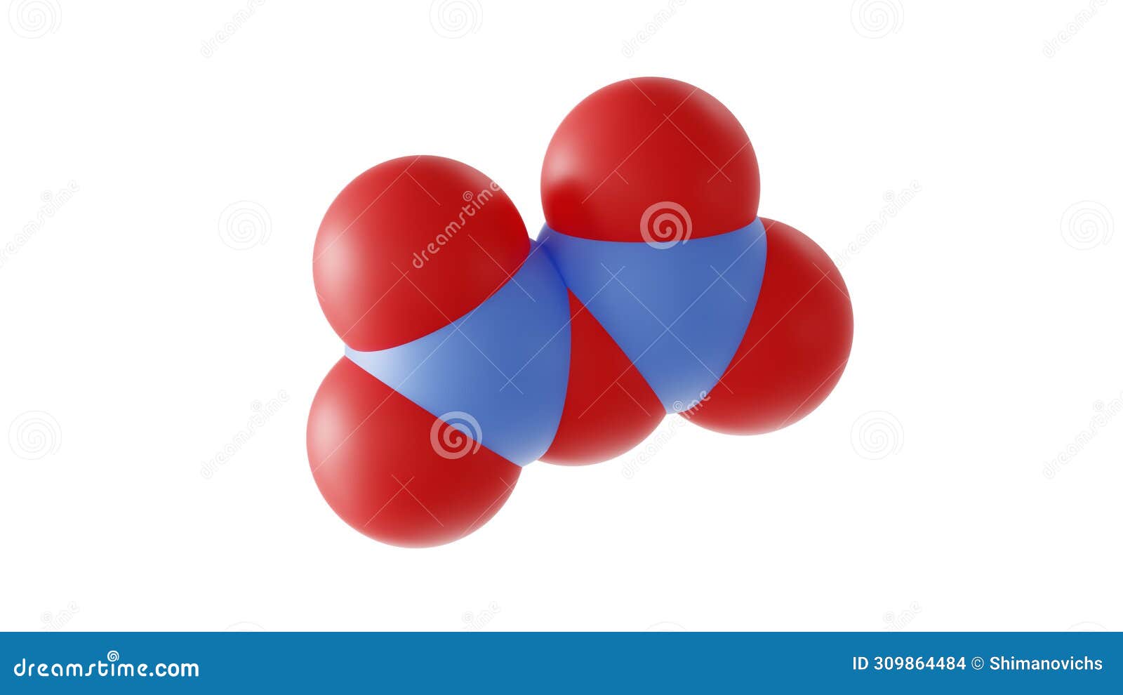 Dinitrogen Pentoxide Molecule, Nitrogen Oxide, Molecular Structure ...