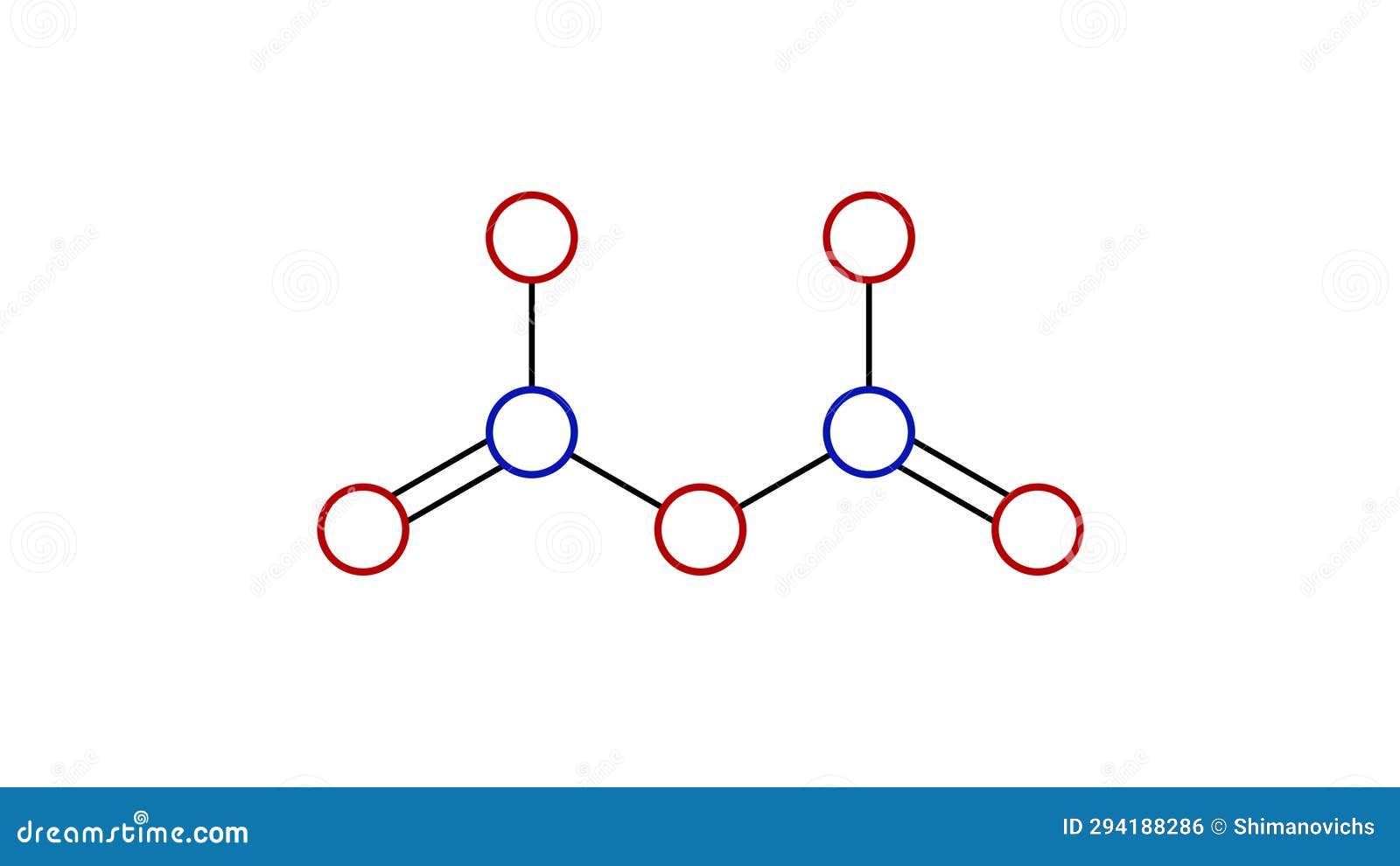 Dinitrogen Pentoxide Molecule, Structural Chemical Formula, Ball-and ...