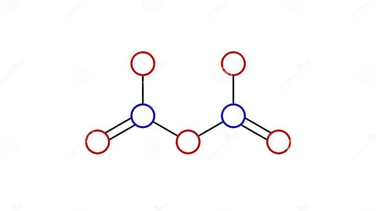 Dinitrogen Pentoxide Molecule, Structural Chemical Formula, Ball-and ...