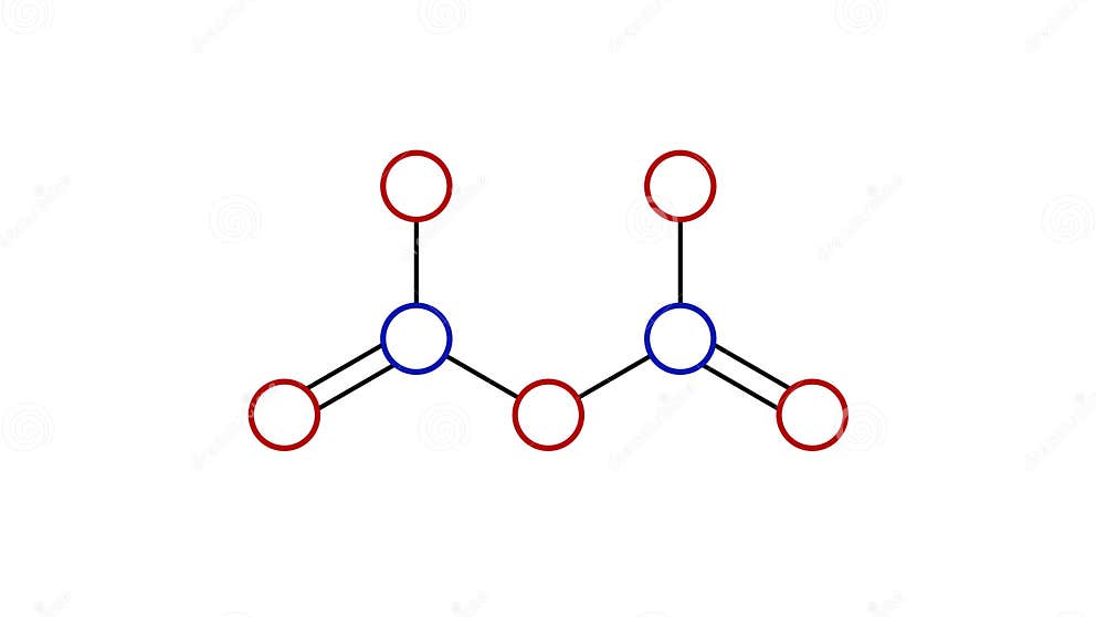 Dinitrogen Pentoxide Molecule, Structural Chemical Formula, Ball-and ...