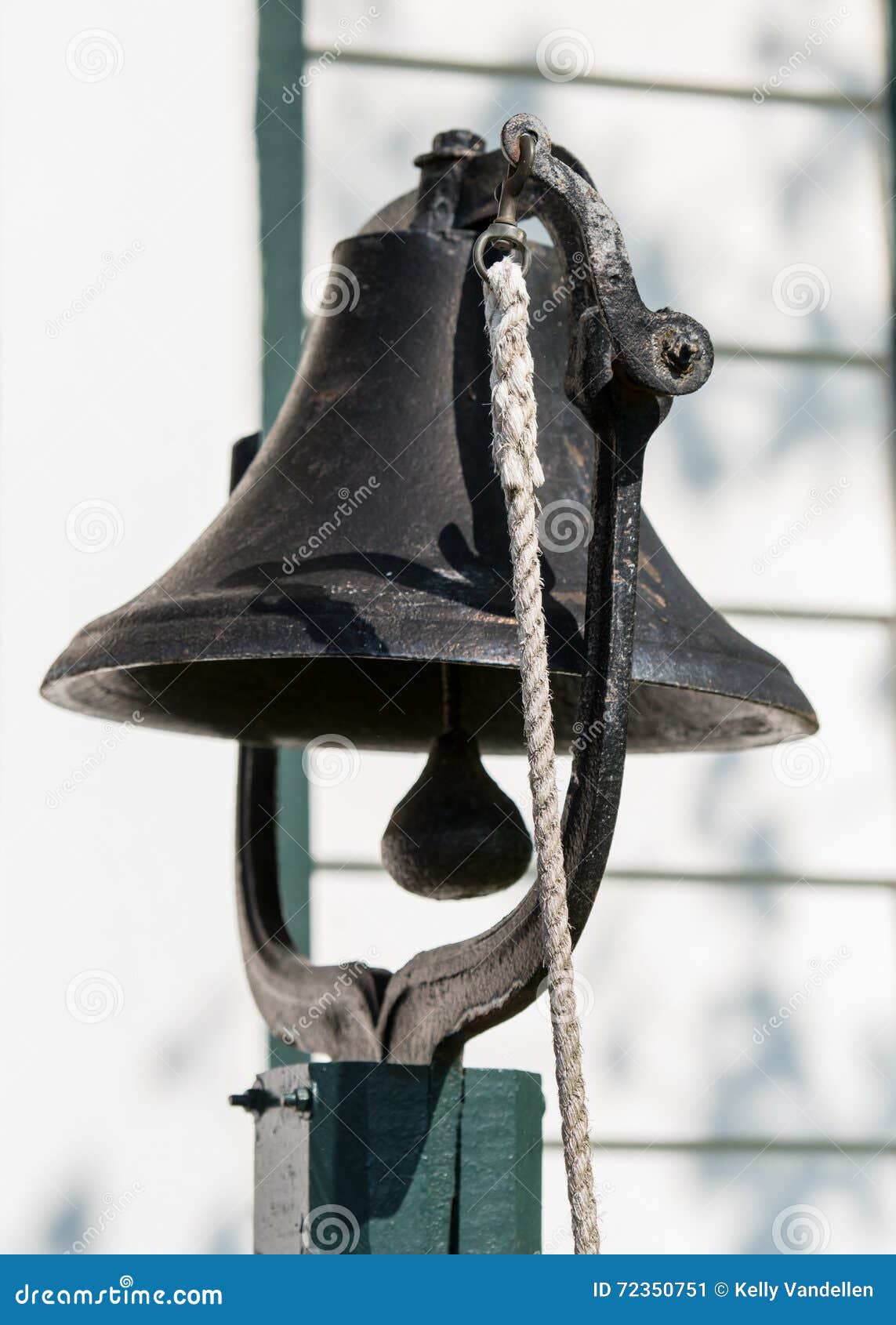 Dinner Bell stock image. Image of oudoor, post, sound - 72350751